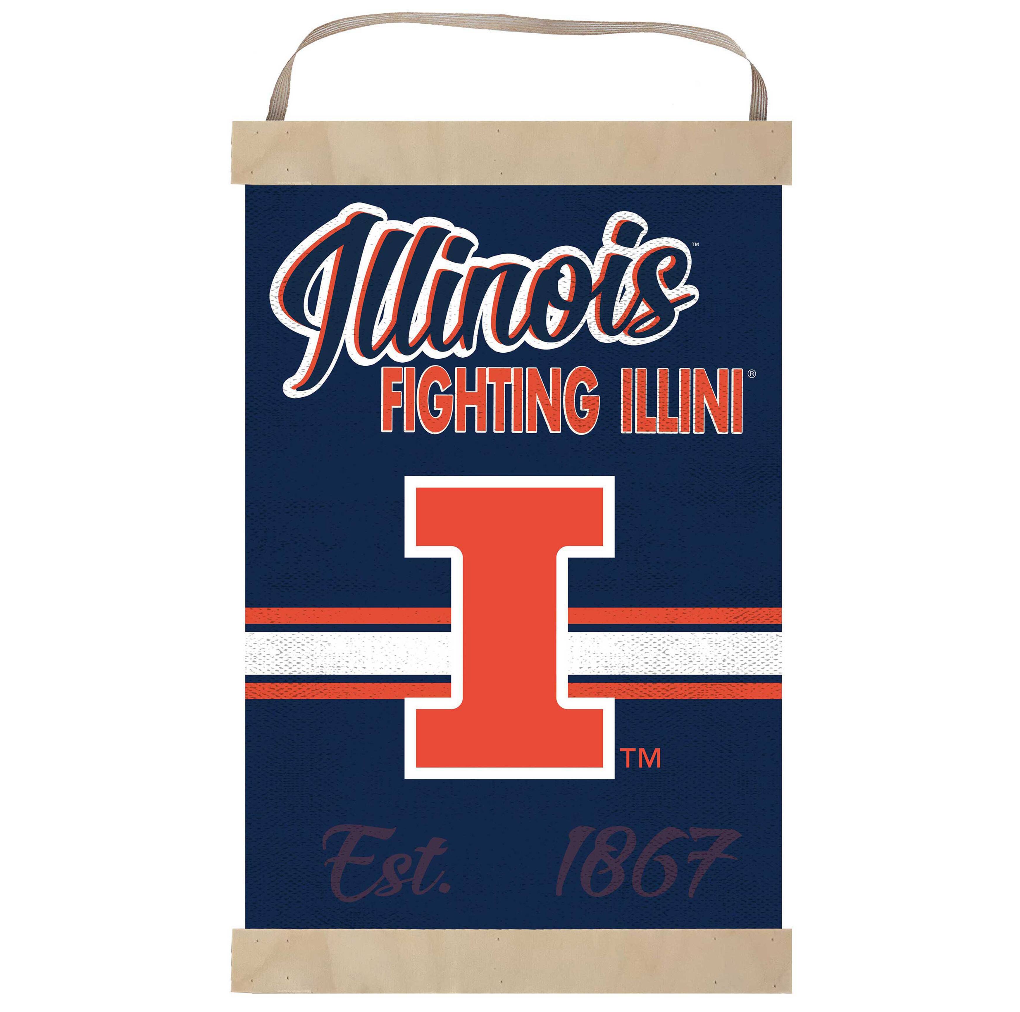 Jardine Illinois Fighting Illini Fight Song Banner Sign Navy 4941674 ...