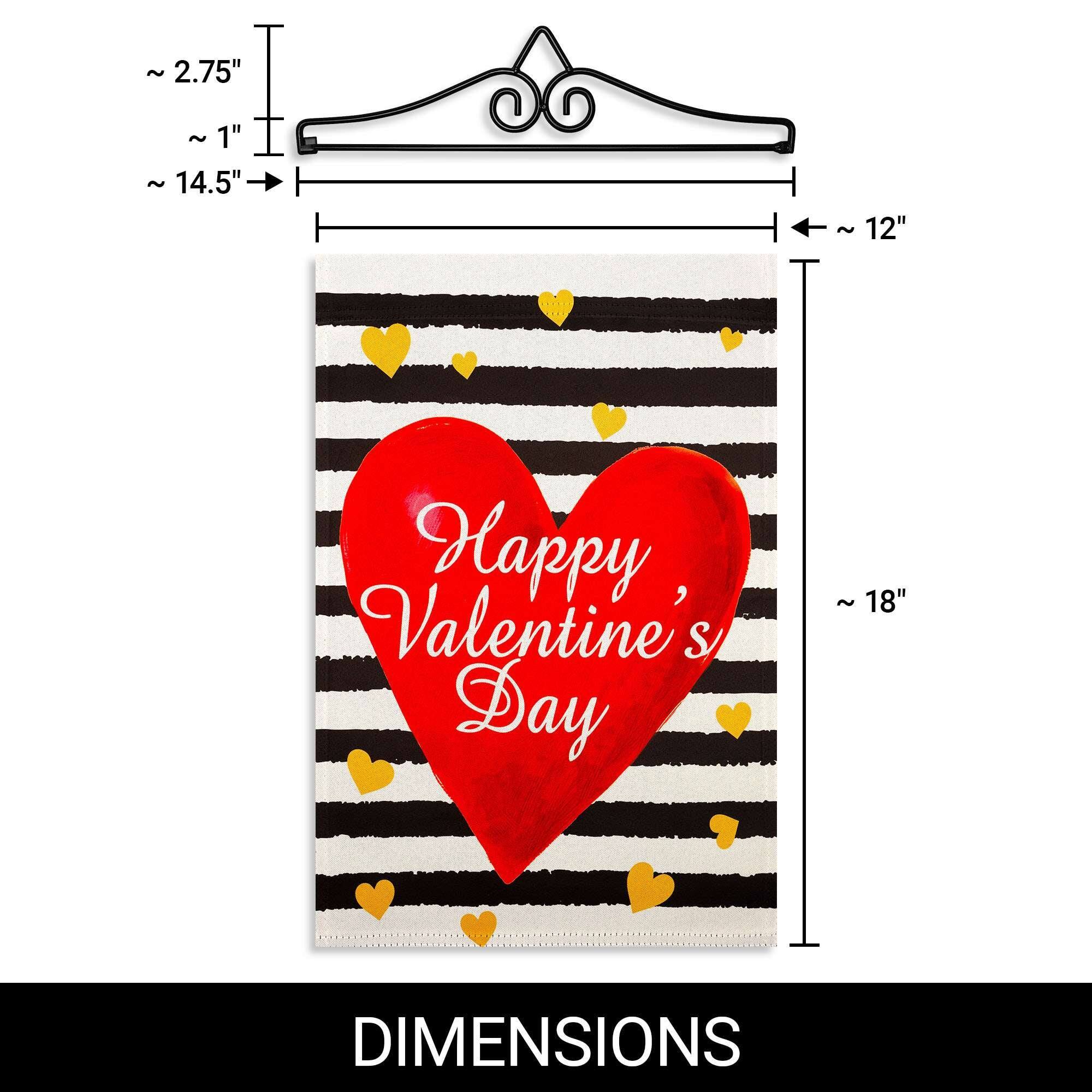 G128 Combo Pack Garden Flag Hanger 14 in with 12 x 18 in Double Sided ...