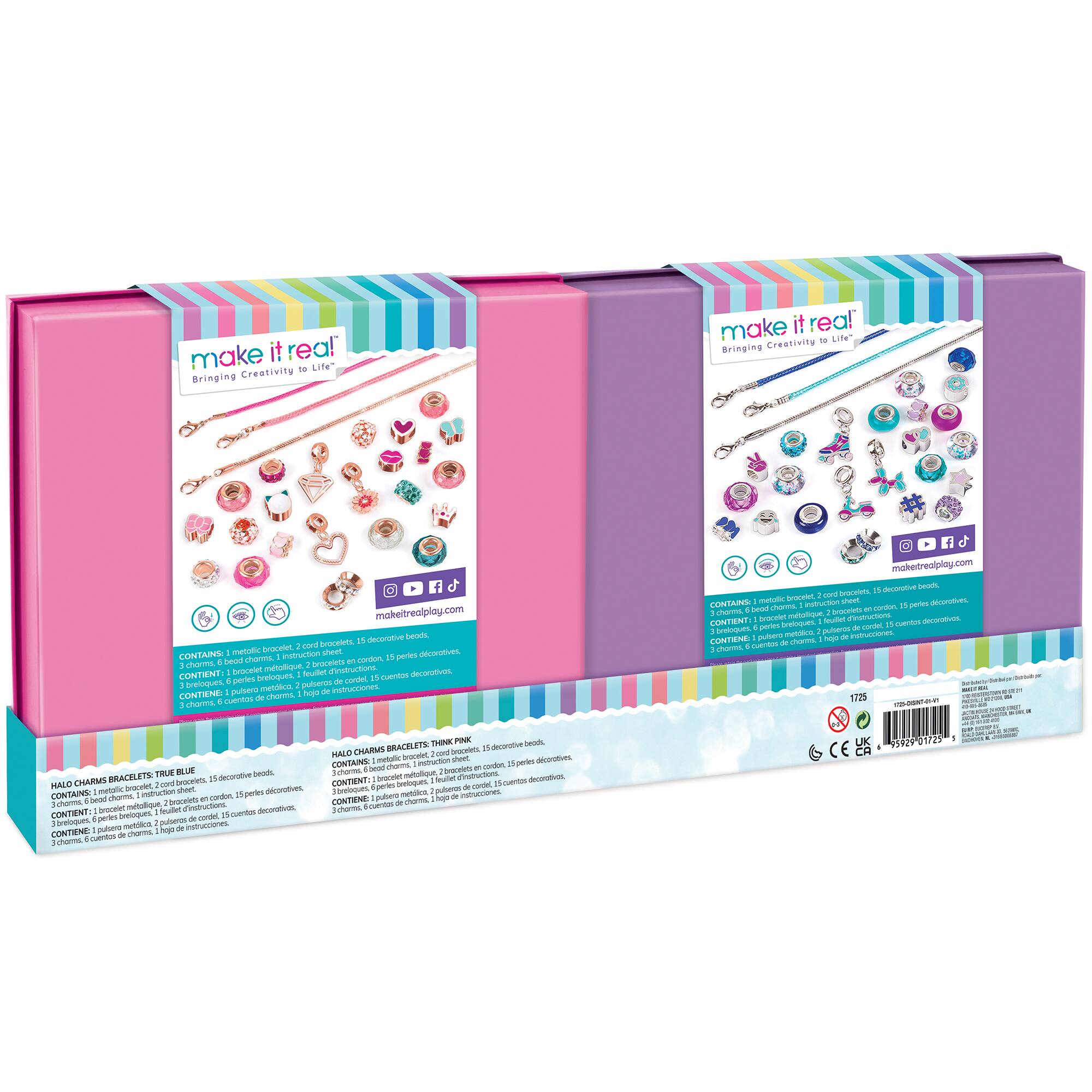 Make It Real Make It Real: Halo Charms 2 In 1 True Blue & Think Pink ...