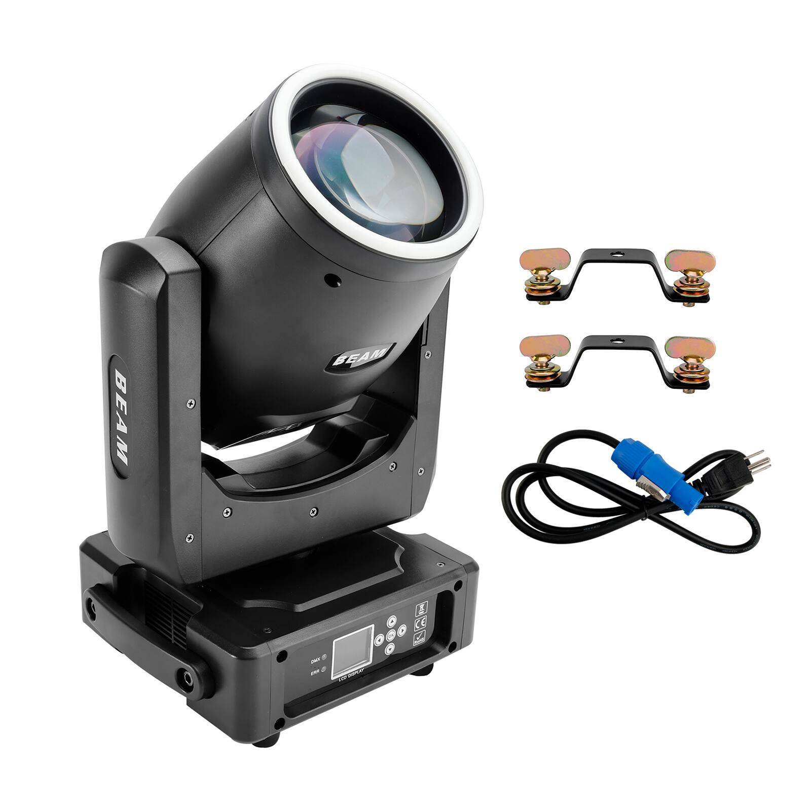 Topteng 300W 9R RGBW Moving Head Beam Light DMX512 Control, 2° Narrow ...