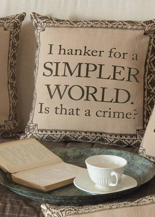 Heritage Lace 18" and Brown Downton Abbey Simpler World Throw Pillow ...