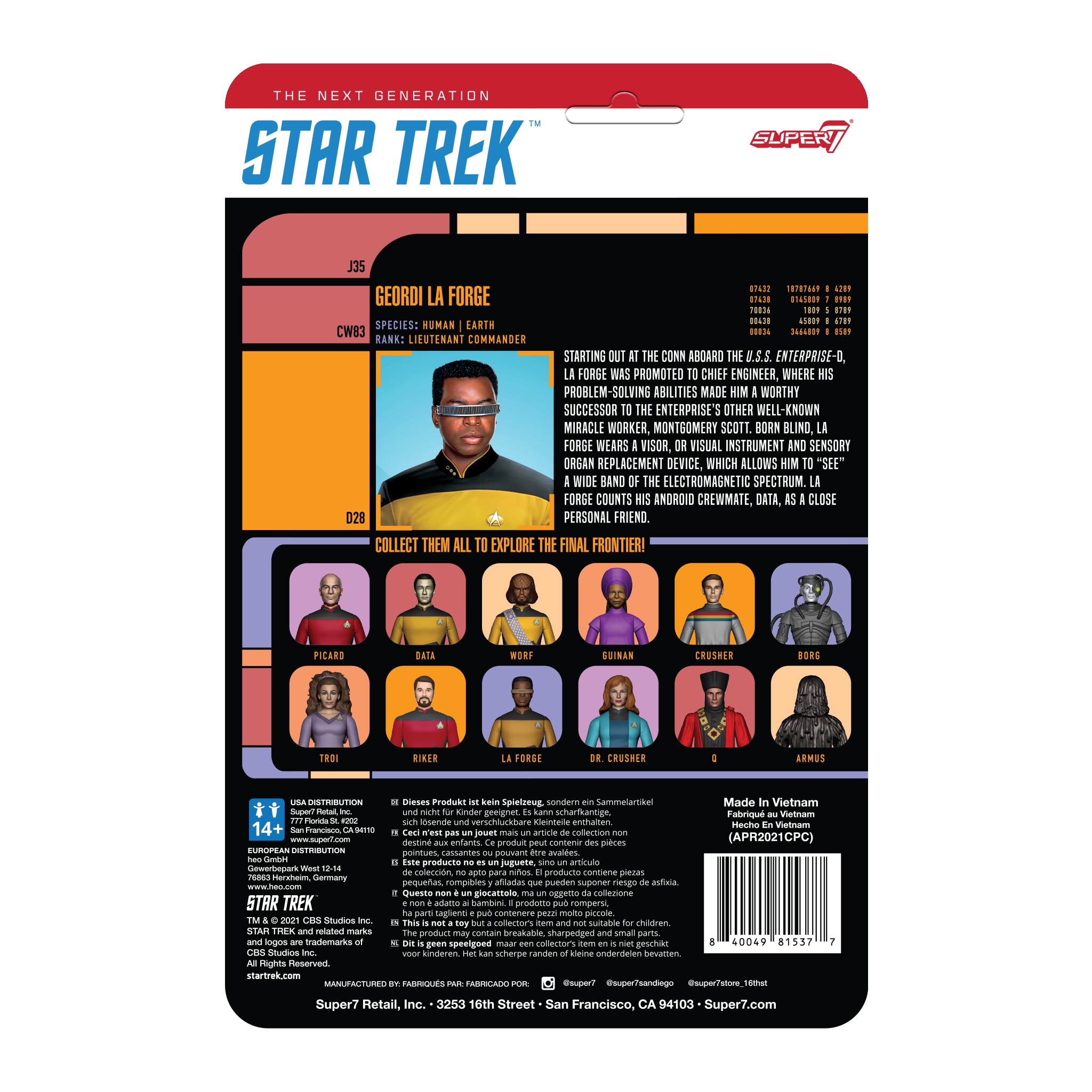 Best Buy: Super7 ReAction 3.75 in Plastic Star Trek: The Next ...