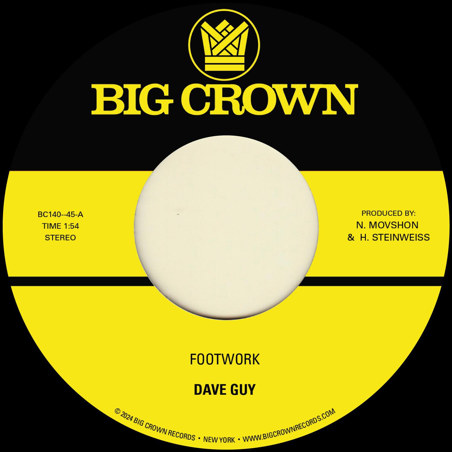 Dave Guy Footwork B/W Morning Glory 7 INCH SINGLE [7 inch Vinyl Disc ...