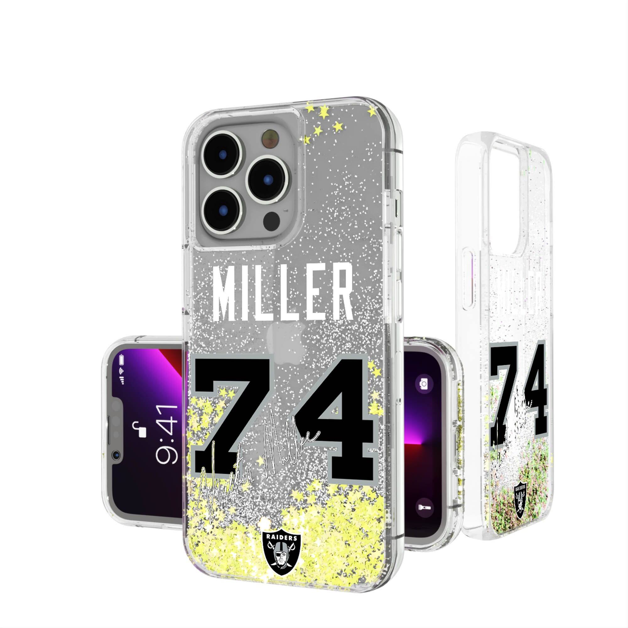 Keyscaper NFL Kolton Miller Las Vegas Raiders iPhone Glitter Phone Case ...