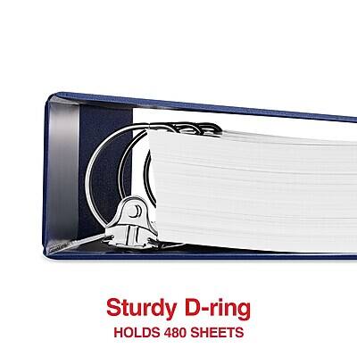 Staples 2" 3 Ring Non View Binder, D Ring, Navy Blue ST55362-CC - Best Buy