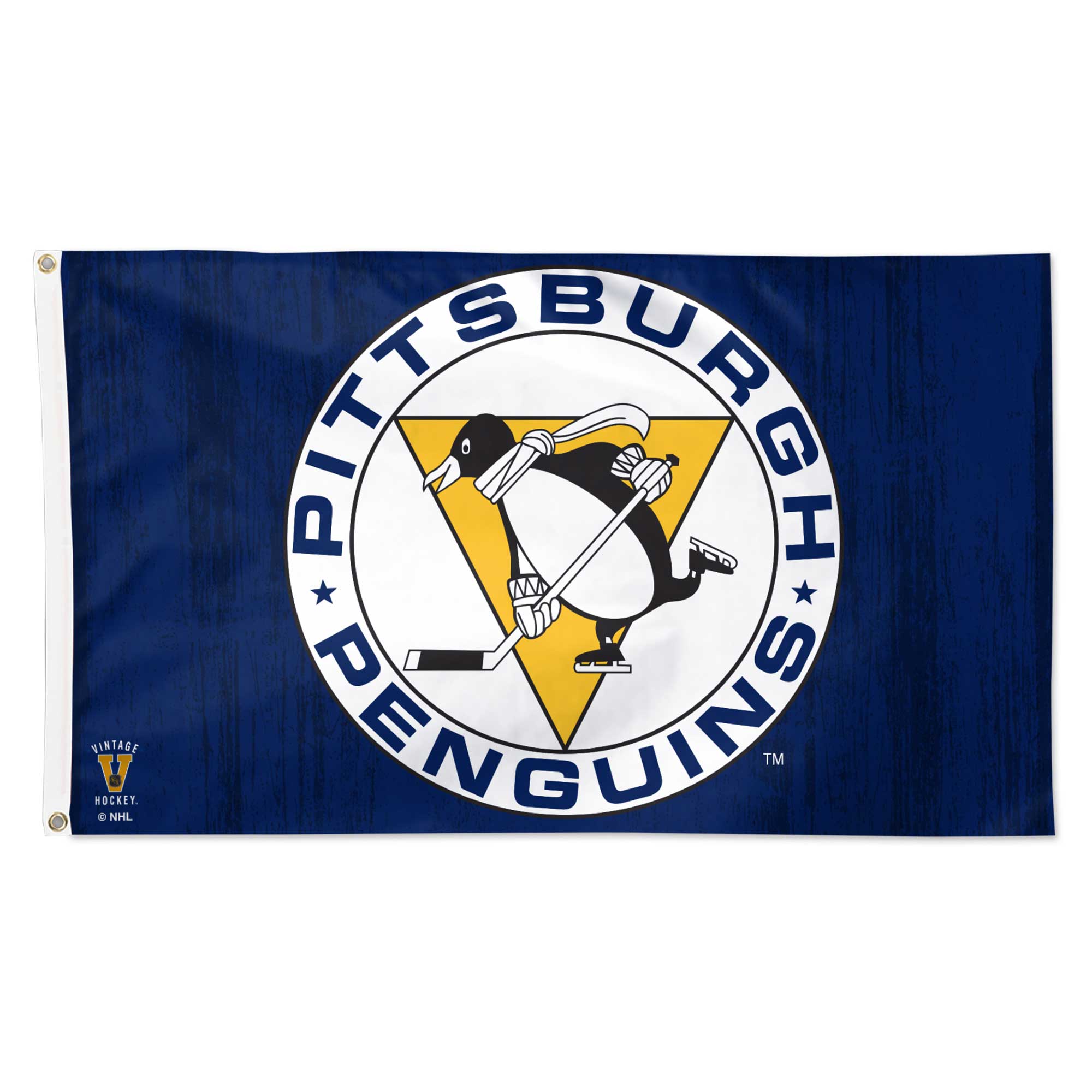 WinCraft Pittsburgh Penguins 3 x 5 Single Sided Retro Deluxe Flag ...