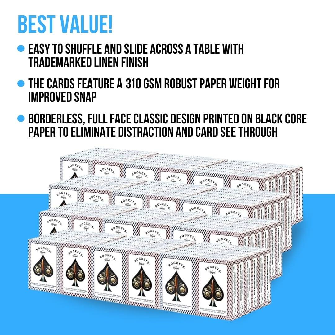 EZTW1 144 Decks Rockets Bulk Playing Set For Adults & Professionals 310 ...