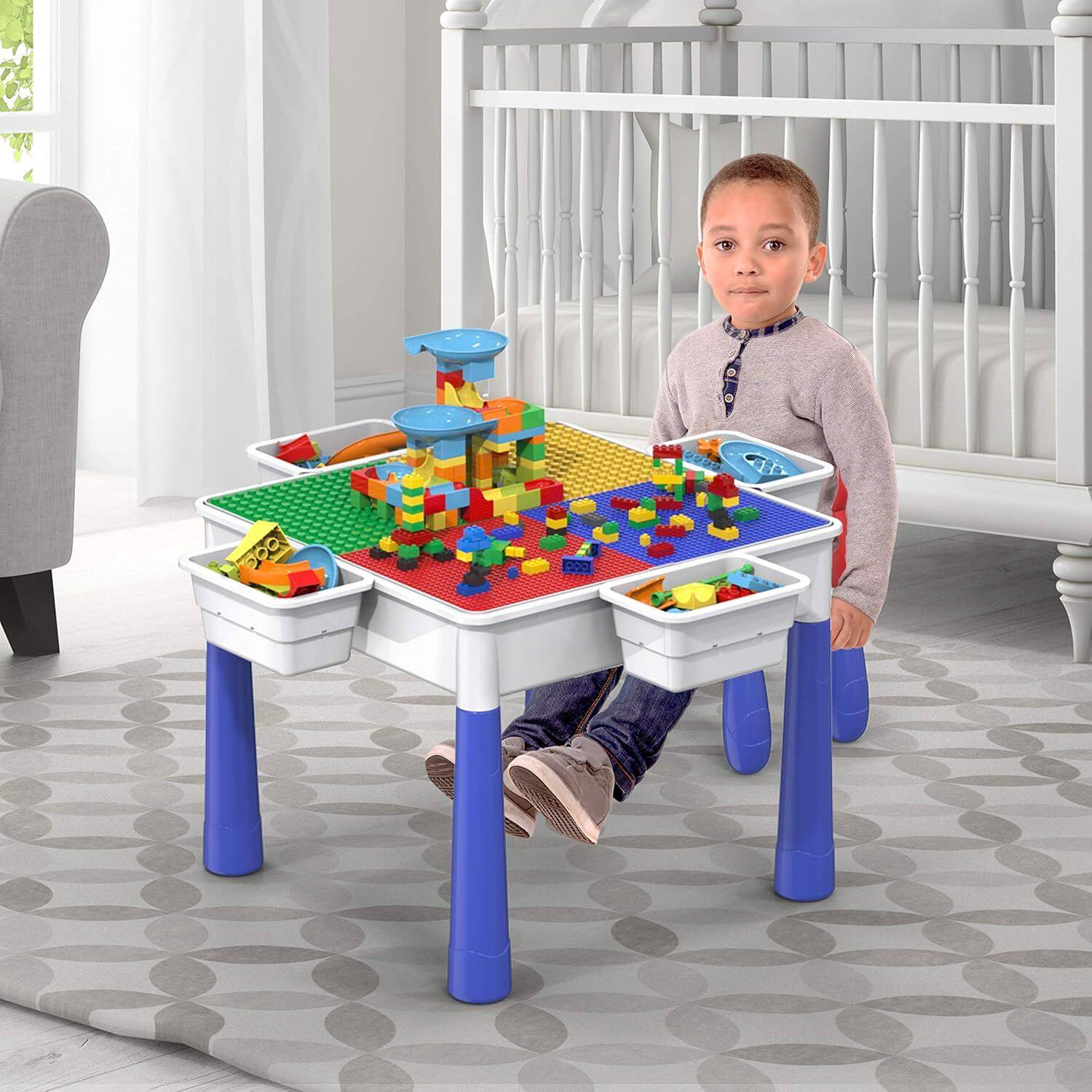 PicassoTiles PICASSO TILES Bricks Building Blocks with Marble Run ...