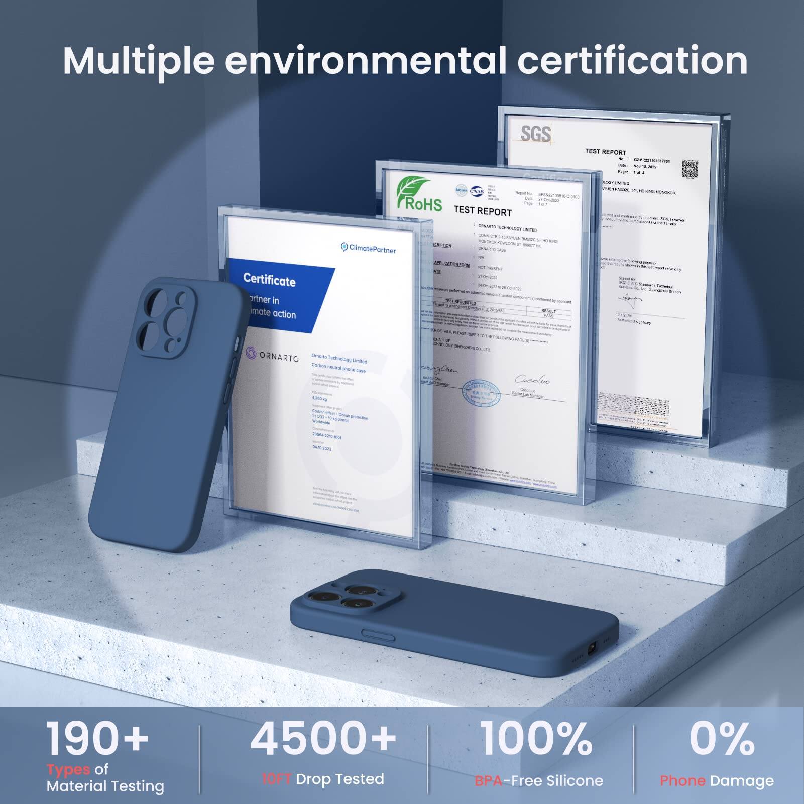 Ornarto Compatible with iPhone 14 Pro Case, Liquid Silicone Protective ...