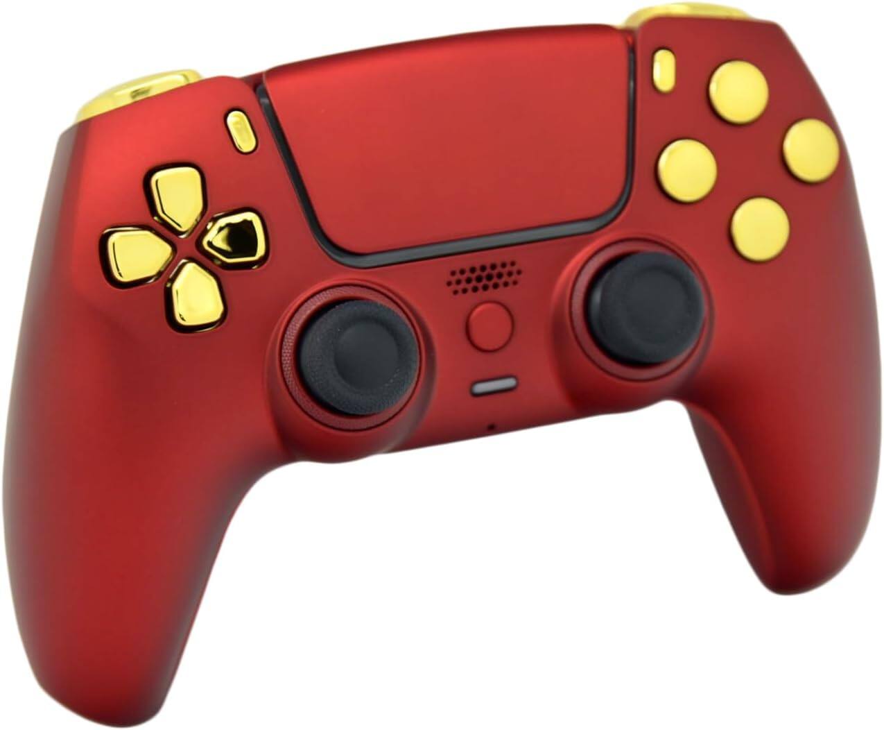 Custom Controllerzz Custom Wireless Controller for PS5 Red & Gold Chrome Inserts - Best Buy
