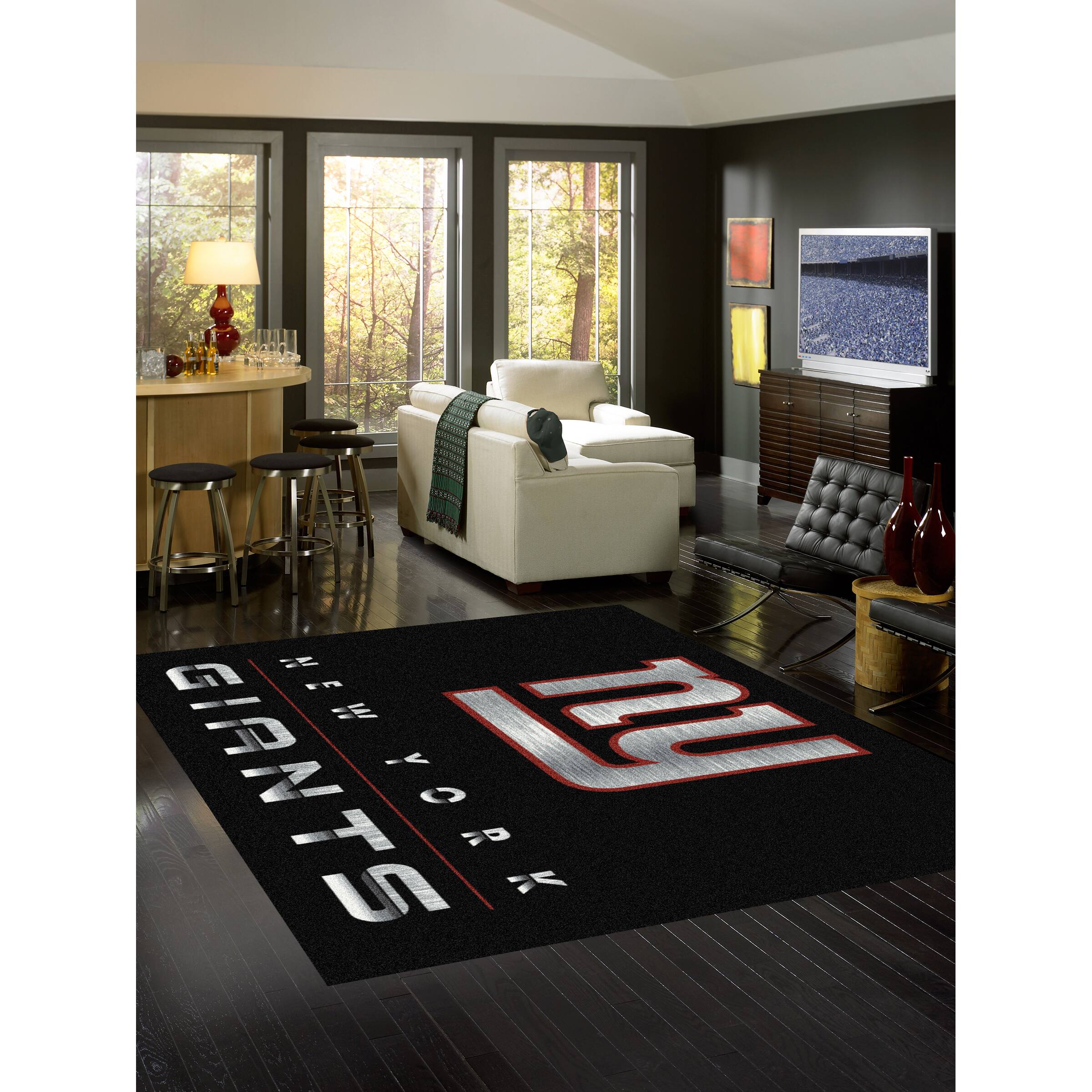 Imperial New York Giants 3'10'' x 5'4'' Chrome Rug Black 3532780 - Best Buy