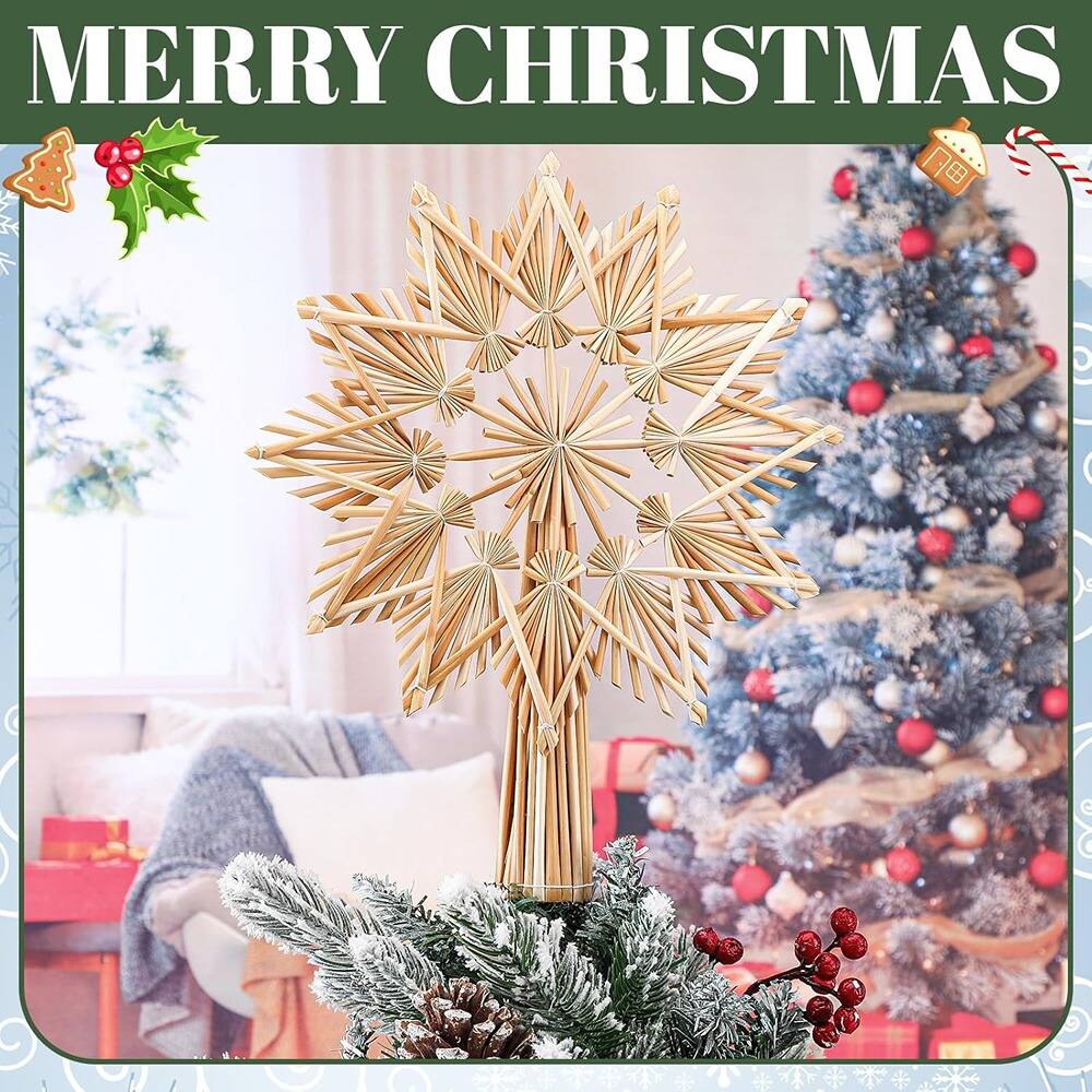 PARKER SLATER Christmas Straw Tree Topper – Nordic Snowflake ...