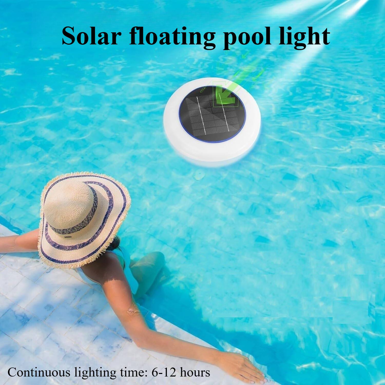 Auledio 1pc colored light solar floating swimming pool light box,party ...
