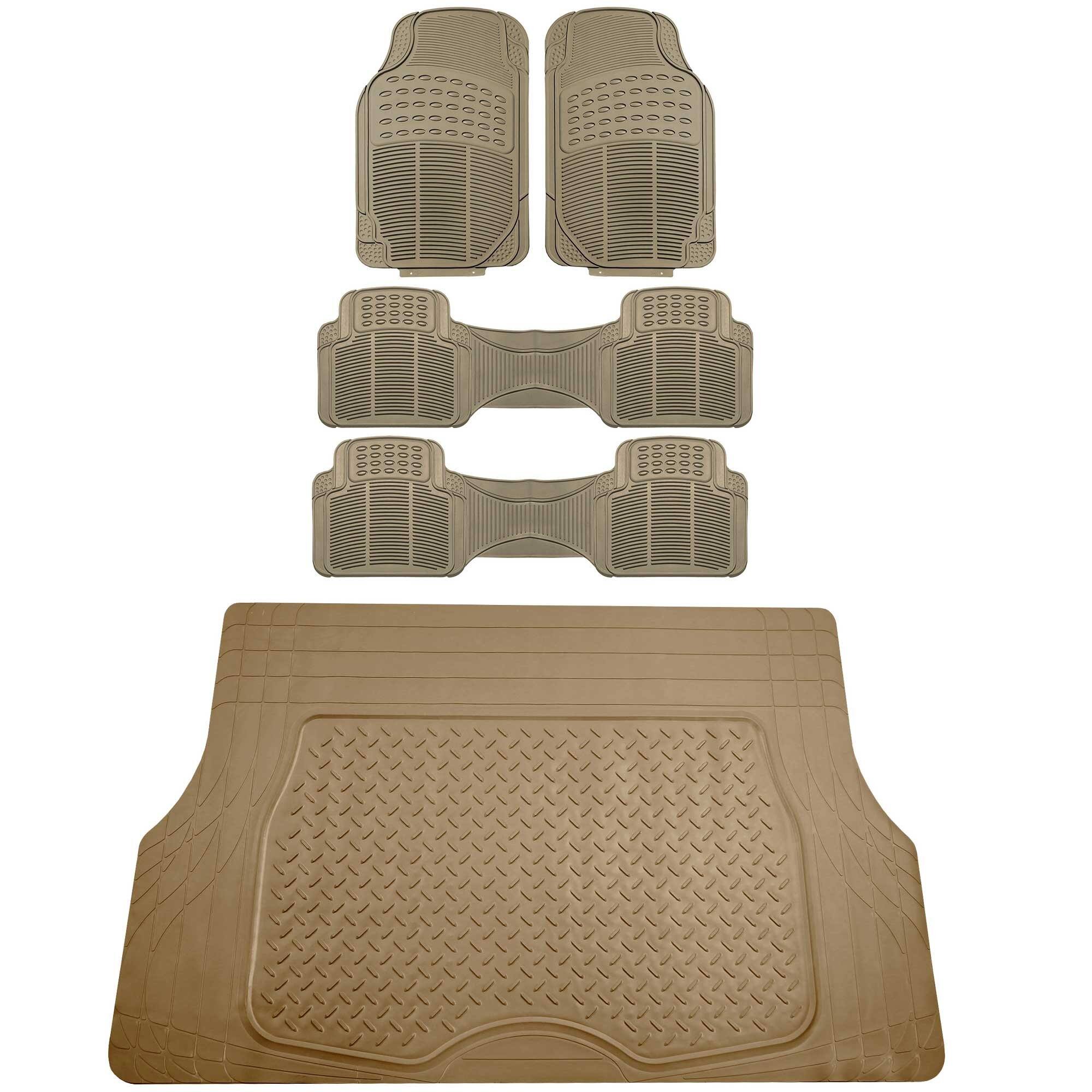 Empire DigiLabs 3 Row Climaproof Trimmable Non slip Vinyl Floor Mats With Cargo Liner Universal ...