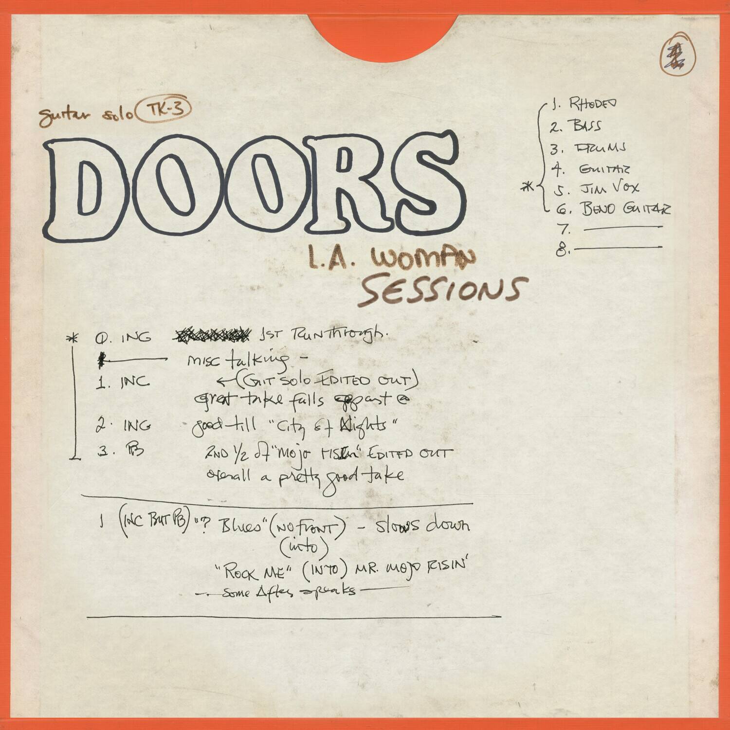 The Doors L.A. Woman Sessions VINYL LP - Best Buy