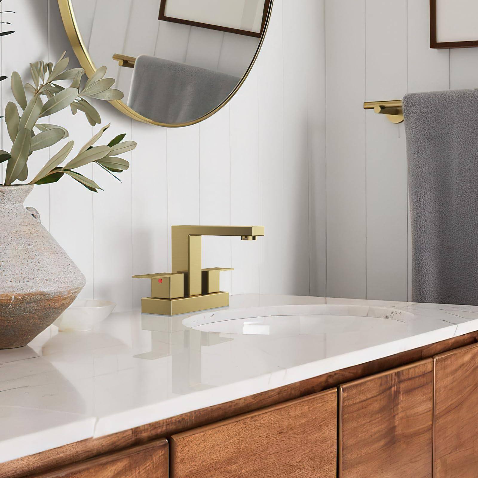 Paradigms Interiors Bathroom Sink Faucet Brushed Faucets For 3 Hole ...