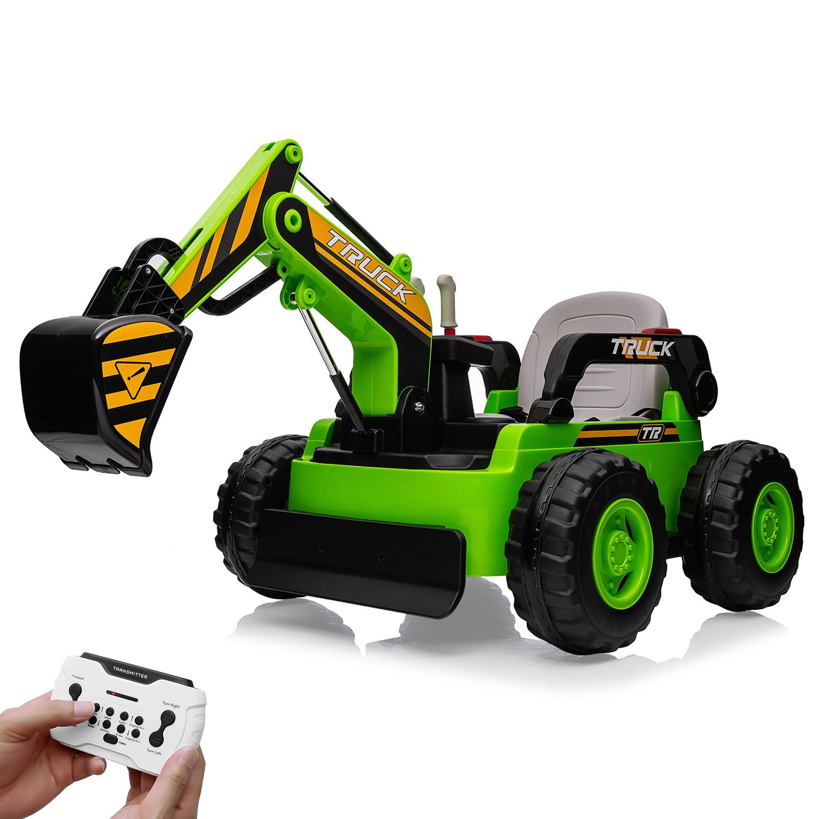 Acekool 12V Kids Ride On Excavator Digger Truck with Remote Control ...