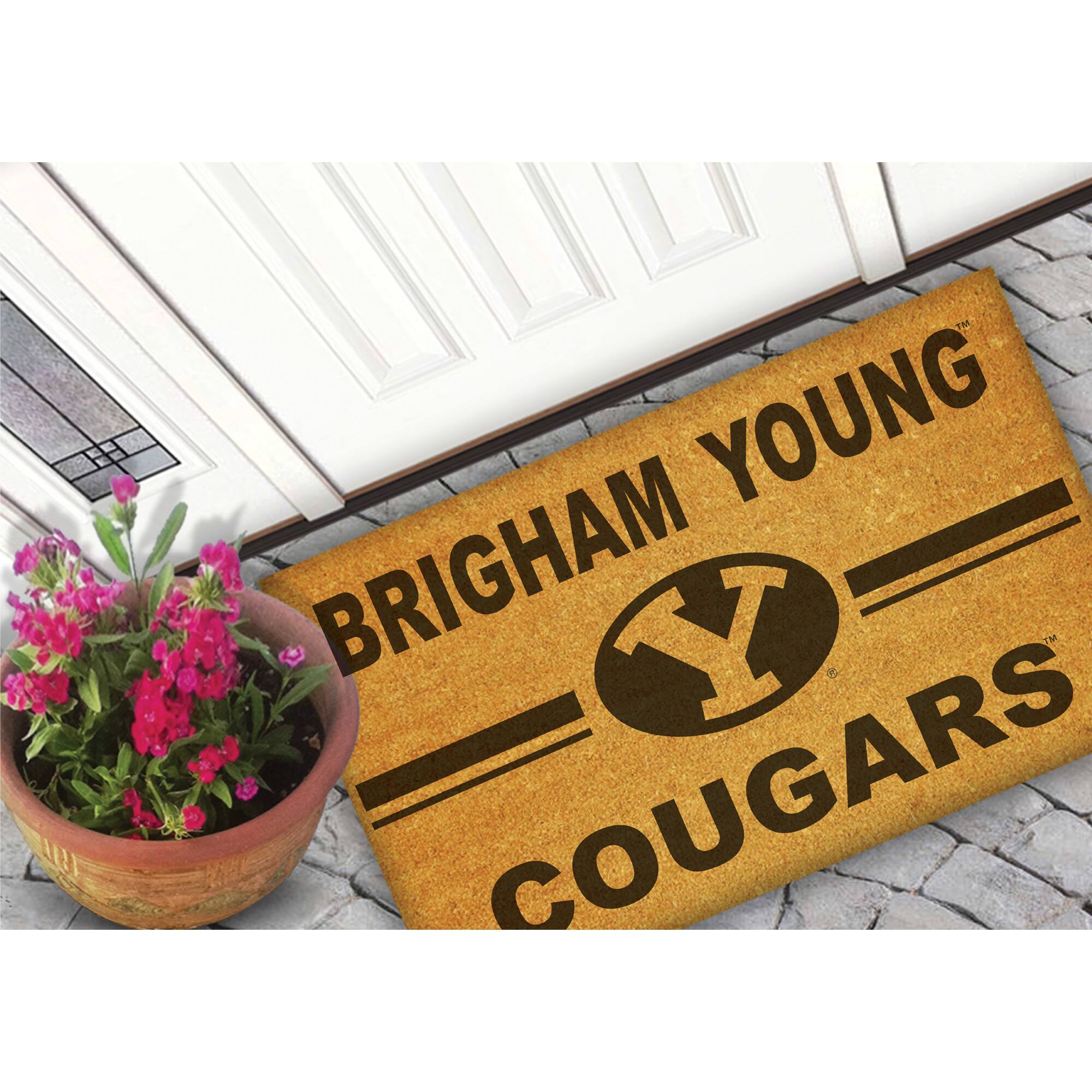Jardine BYU Cougars 18" x 30" Team Logo Doormat Brown 4578331 - Best Buy