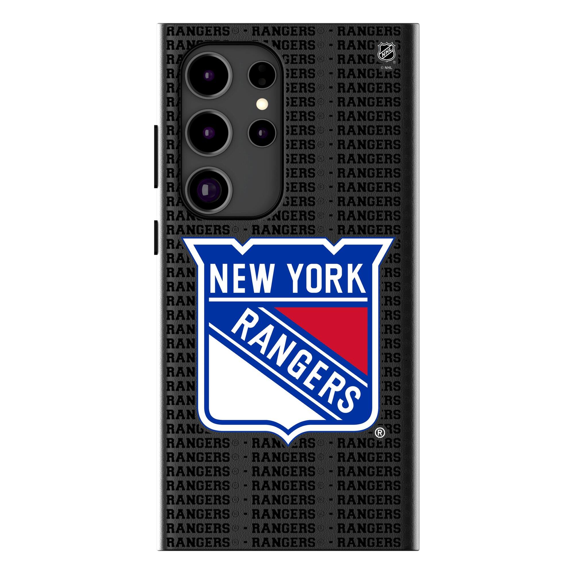 Keyscaper NHL New York Rangers Text Backdrop Galaxy Magnetic Bump Case ...
