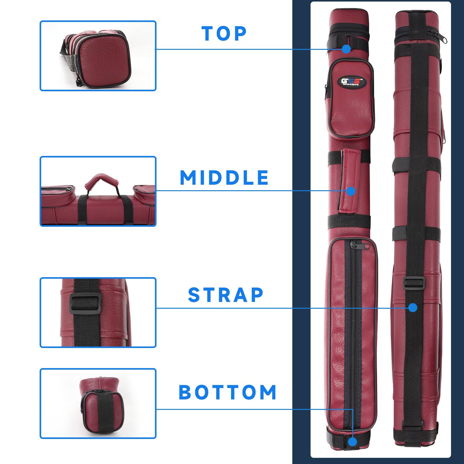 GSE Games & Sports Expert 2x2 Square Hard Billiard Pool Cue Stick ...