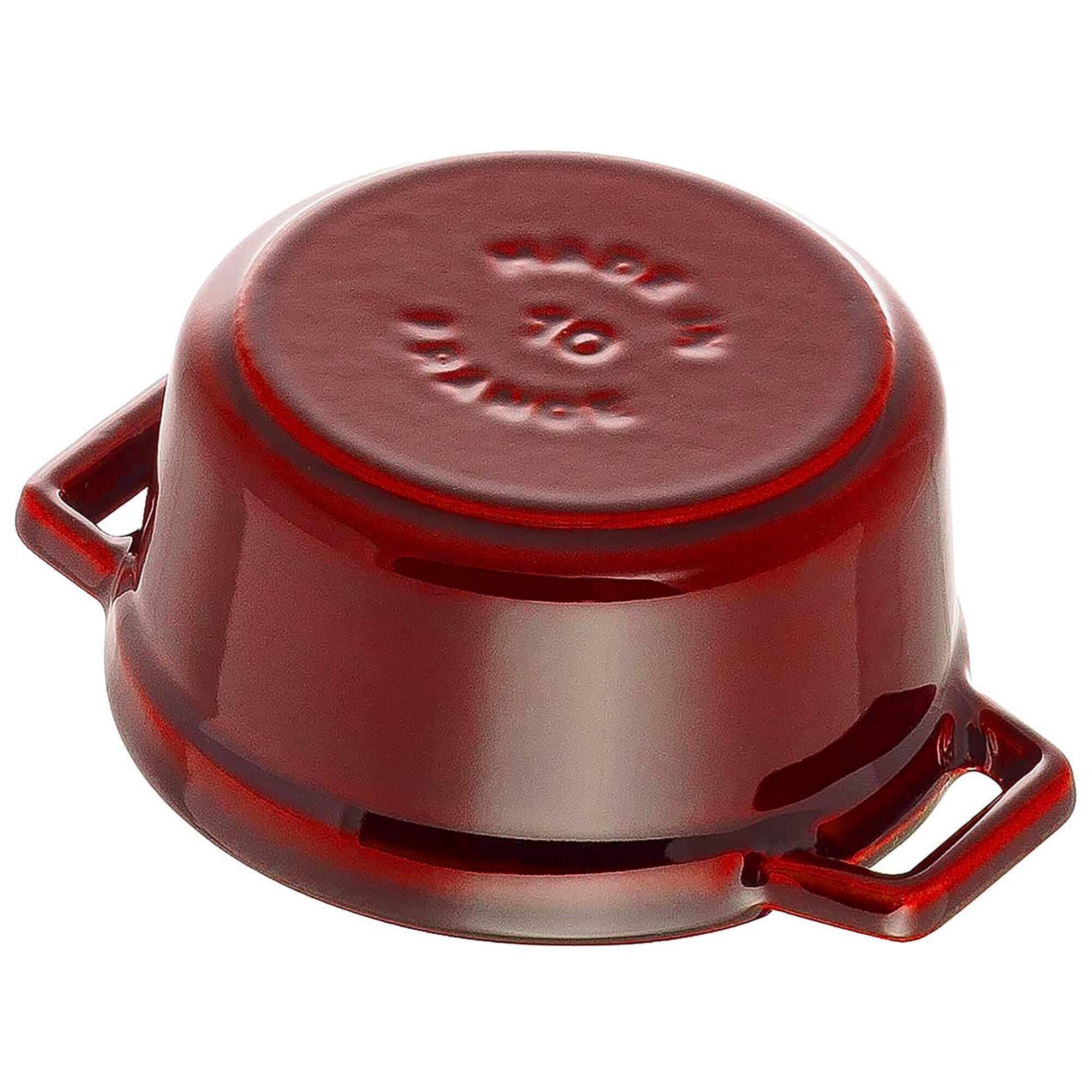 Staub Cast Iron 0.25 qt Mini Round Cocotte Grenadine 1101087 - Best Buy