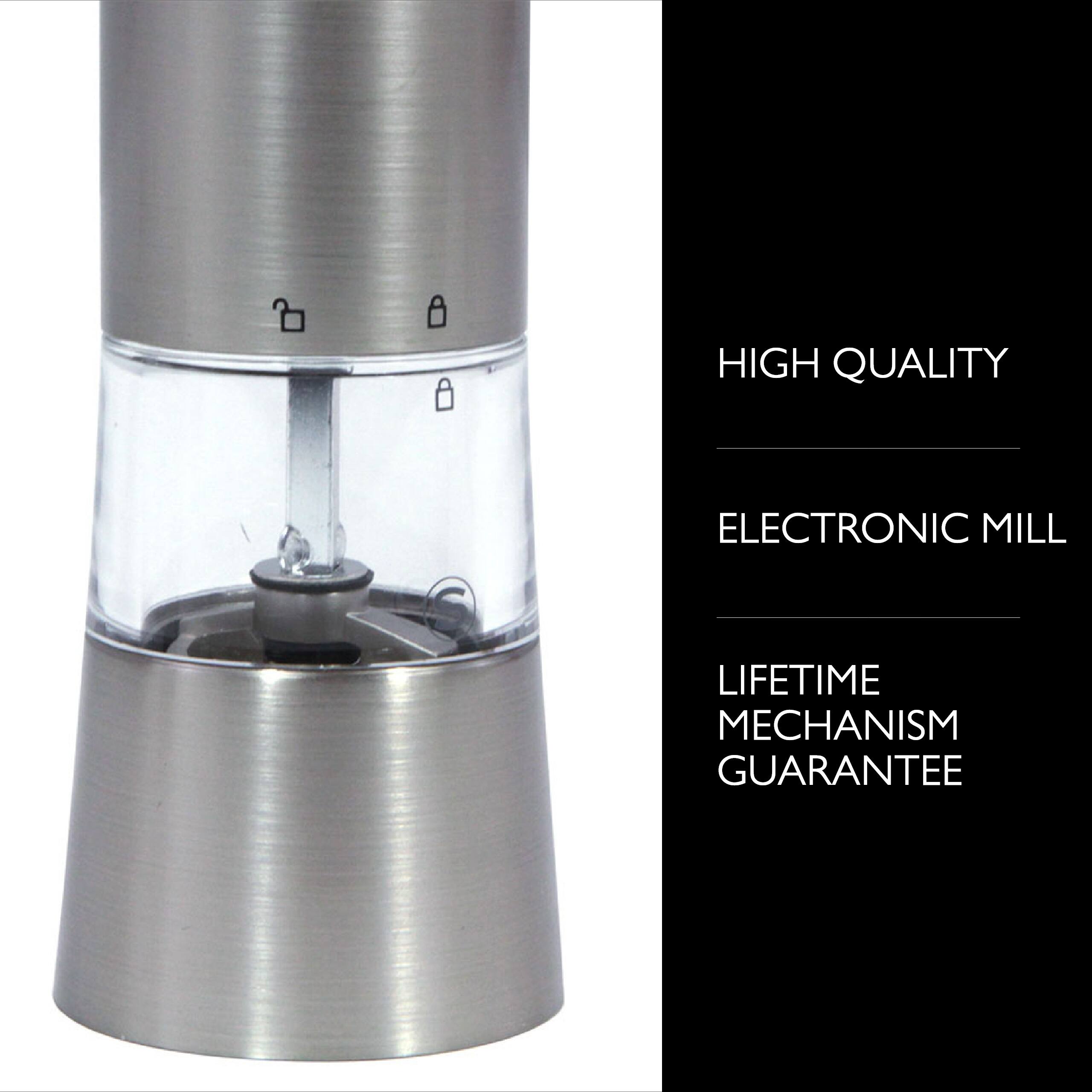 Cole & Mason Richmond Electric Salt & Pepper Mill Gift Set – One Touch ...
