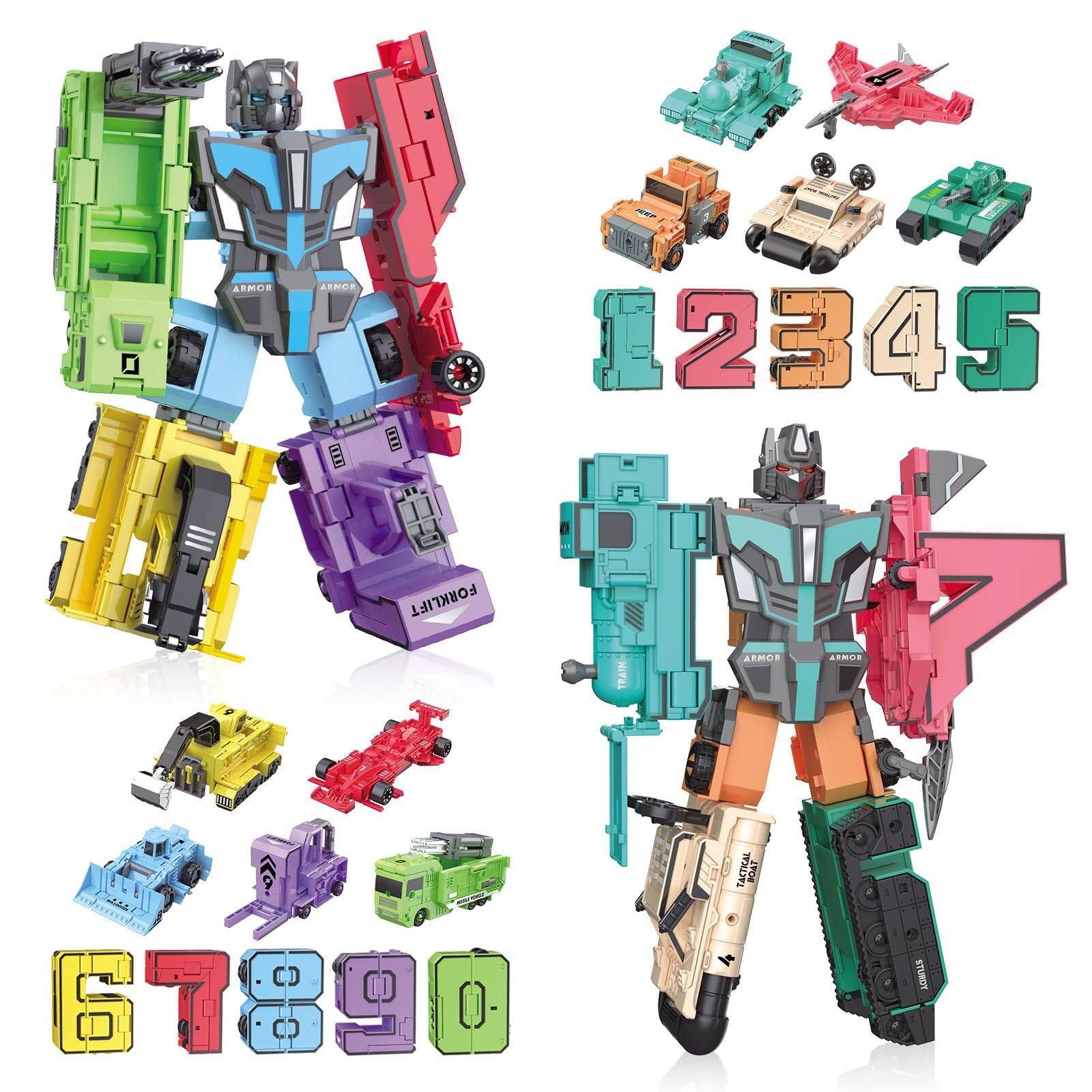 EZTW1 Robots Transforming Toys For 3 8 12.3 Giant Buildable Robot Set ...