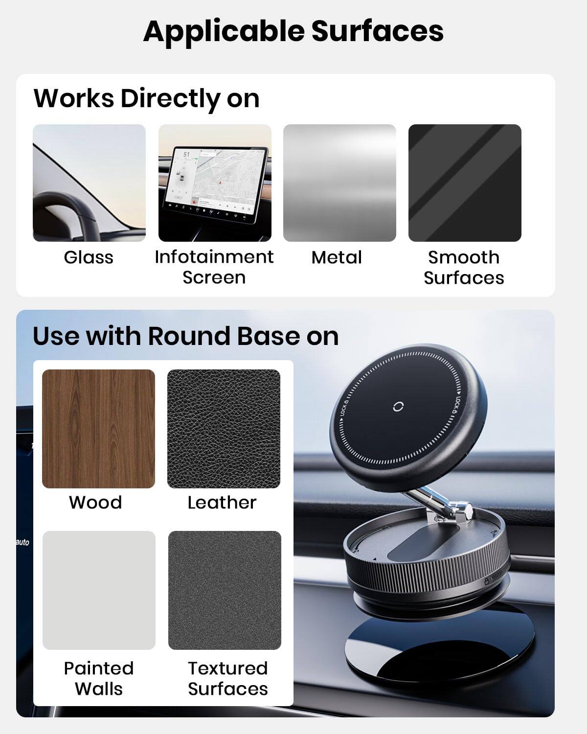 COTTAGE 2 Upgraded Vacuum Magnetic Car Phone Holder For Magsafe ...