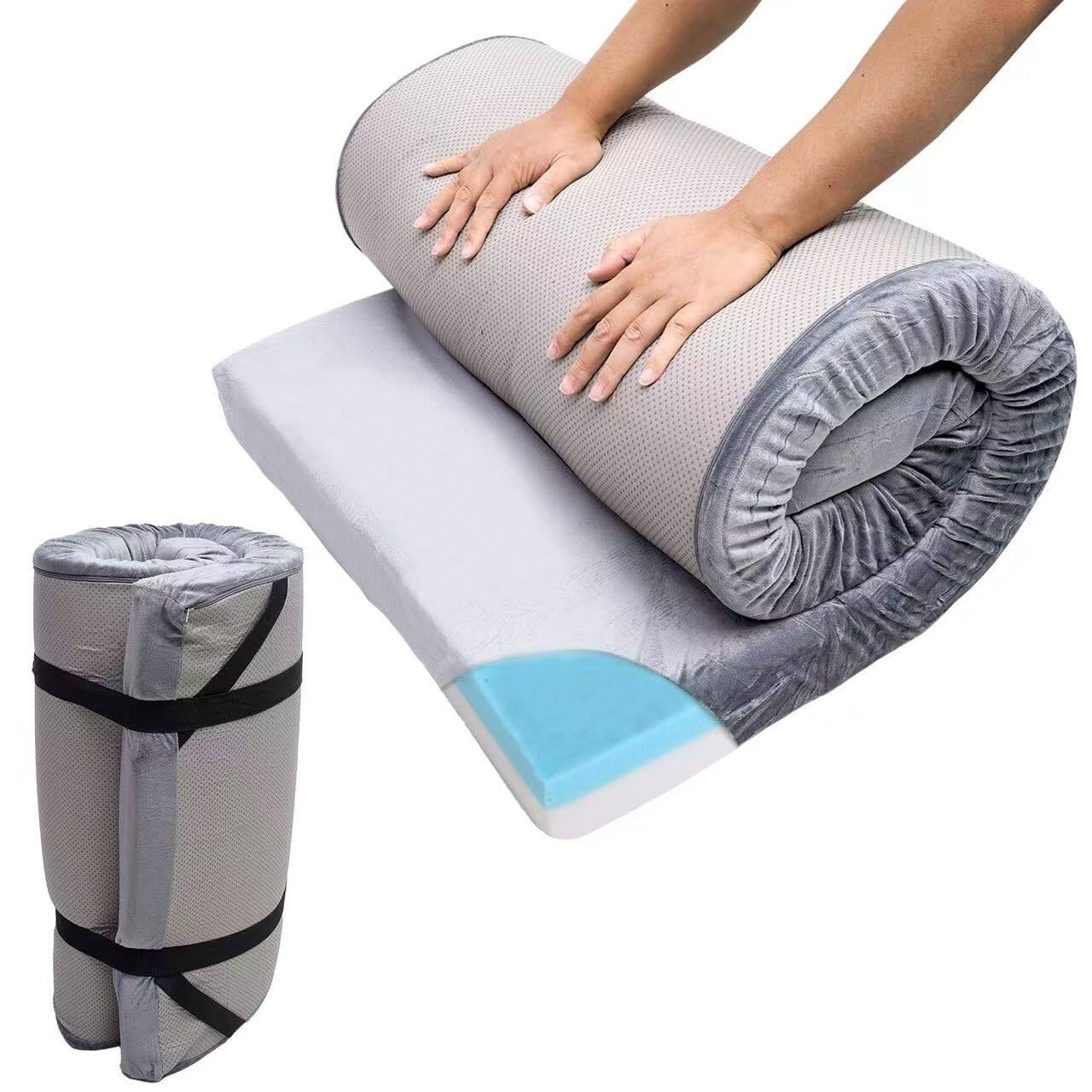 Fabibe Memory Sponge Camping Mattress Is Suitable For Adult Waterproof ...