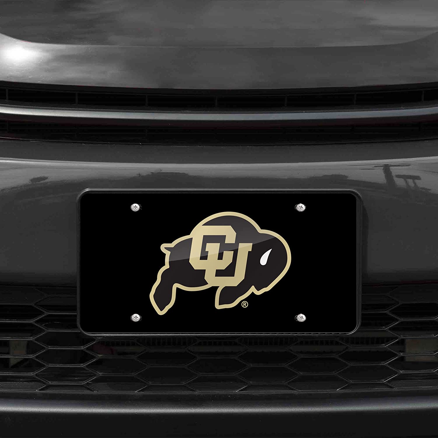 Rico Industries Colorado Buffaloes Black Mirror Look Acrylic License ...