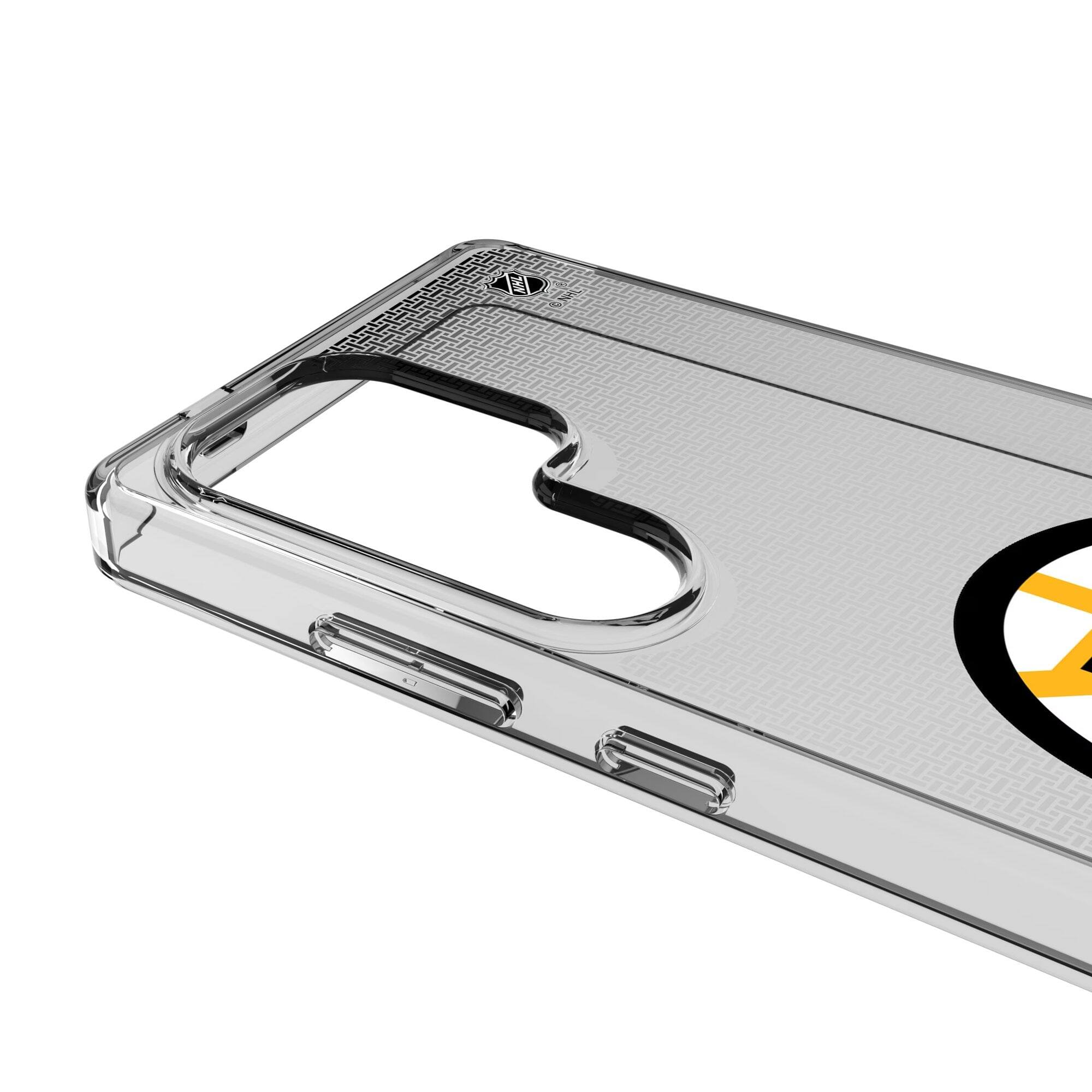 Keyscaper NHL Boston Bruins Linen Logo Galaxy Clear Case S23 Multicolor ...