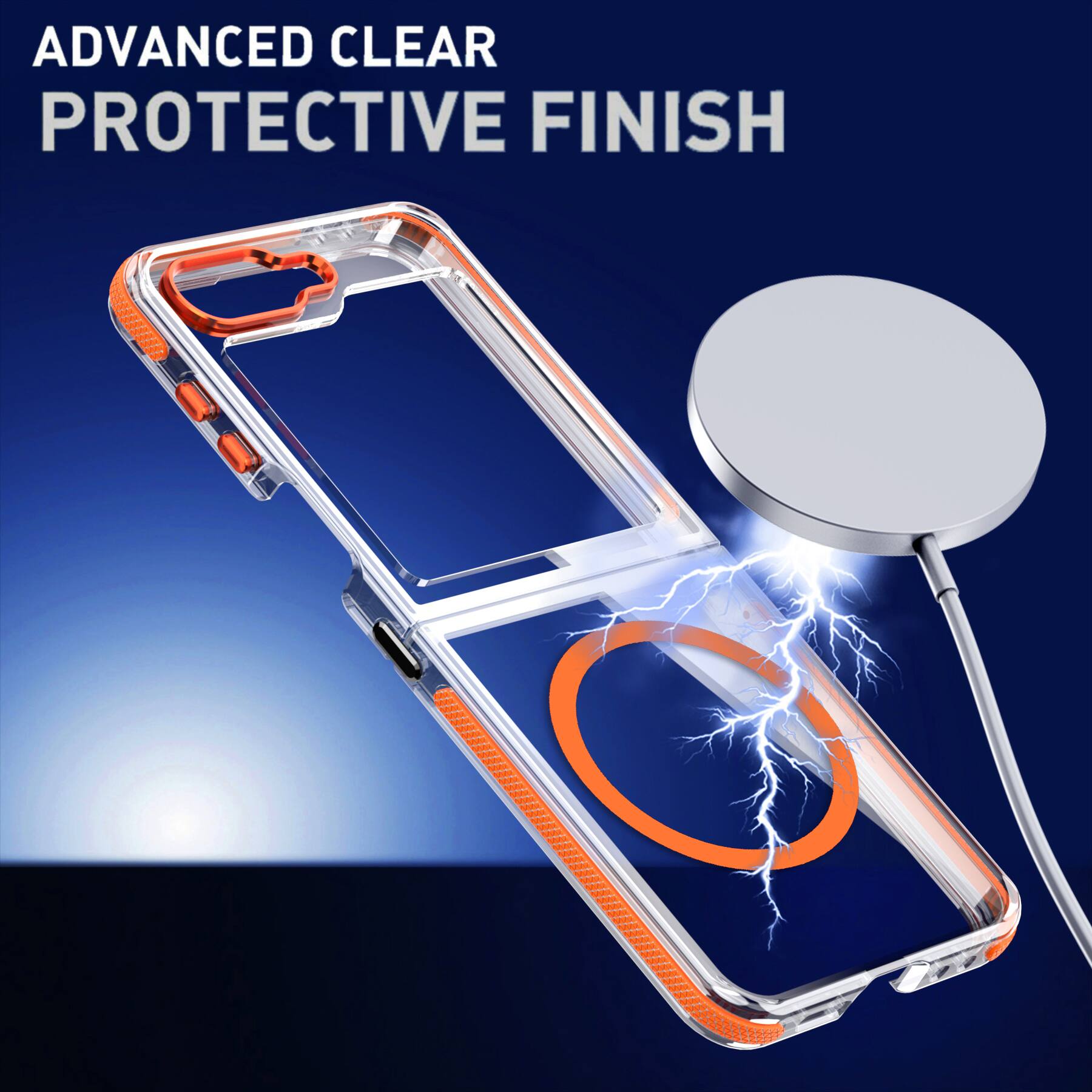 Dteck Mag Safe Clear Case for Samsung Galaxy Z Flip6 / 7 FE, Shockproof ...