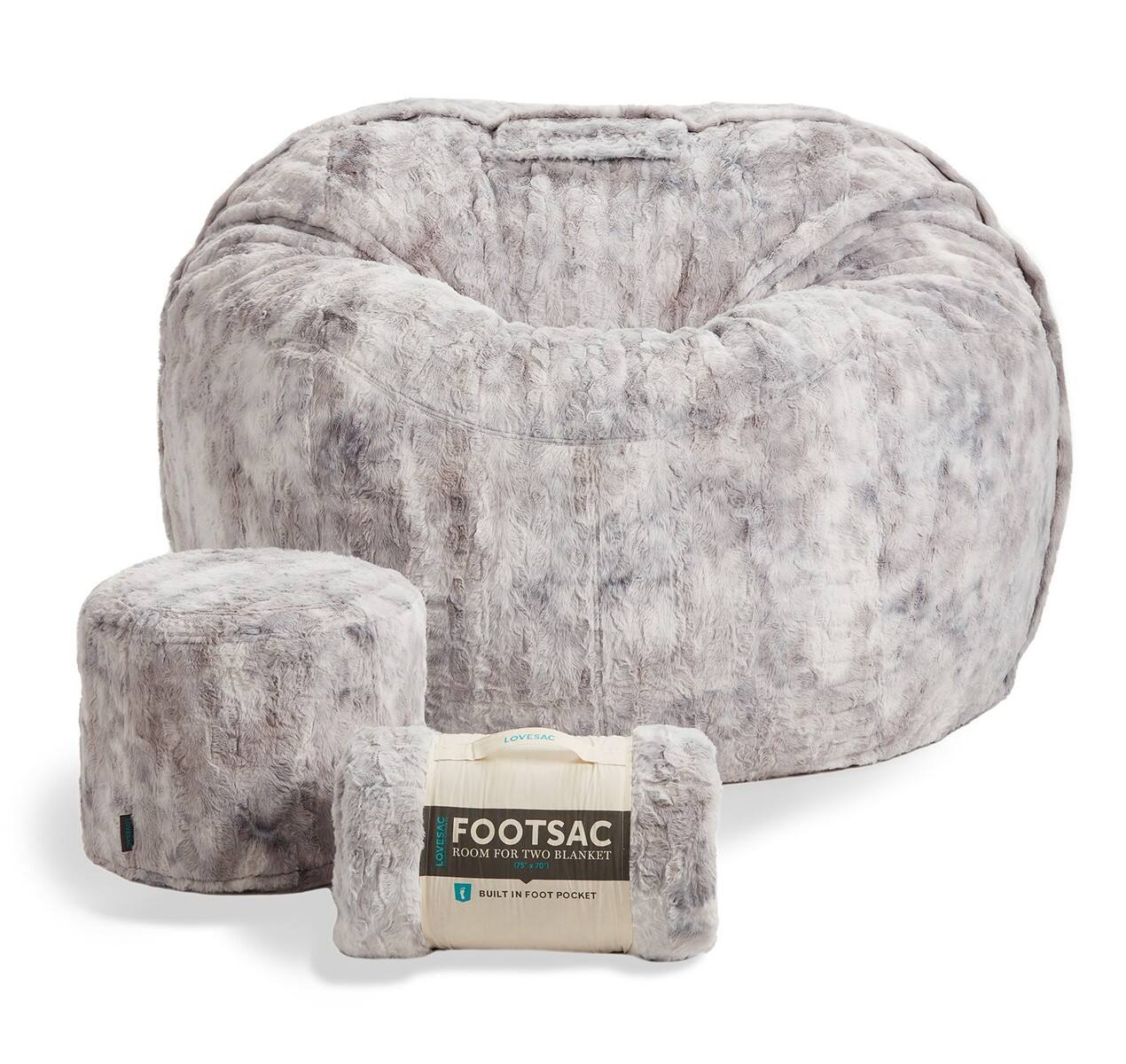 Best Buy: Lovesac Supersac Bundle Moonmist Ice Dyed Phur VU9112