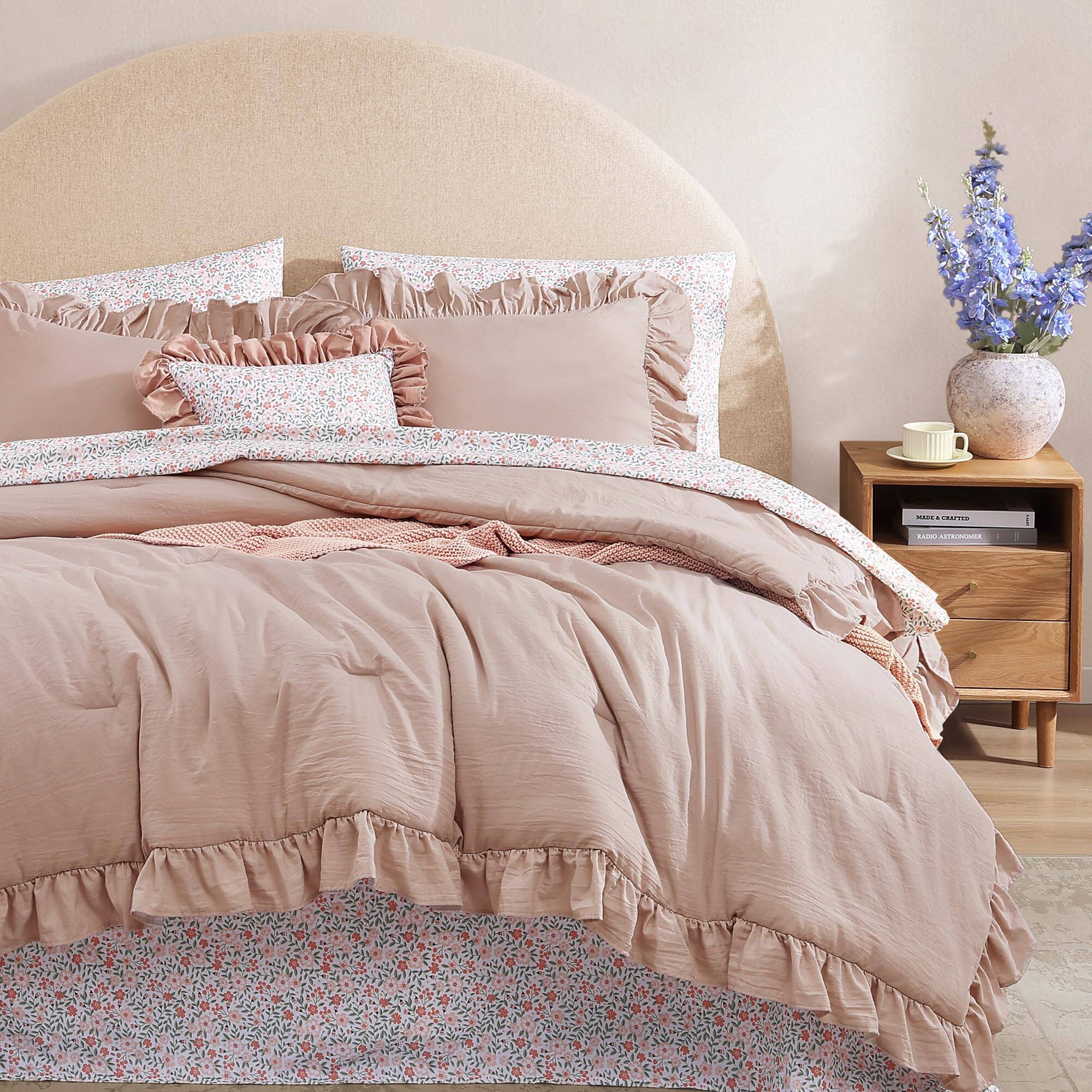 Paradigms Interiors Comforter Set 7 Pieces Ruffle Bedding Sets Shabby ...