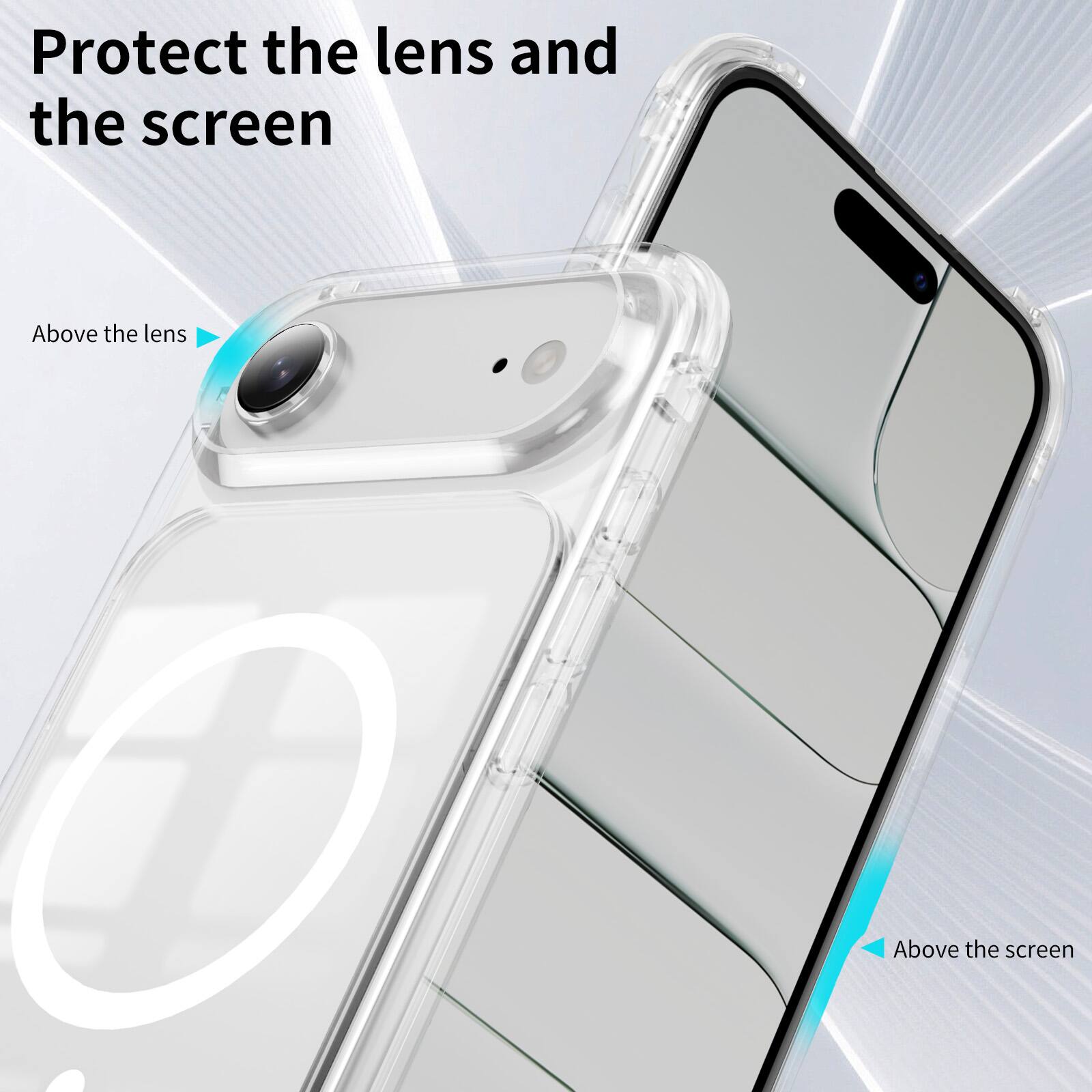 Dteck Magnetic Case for Apple iPhone Air with Crossbody Strap, Clear ...