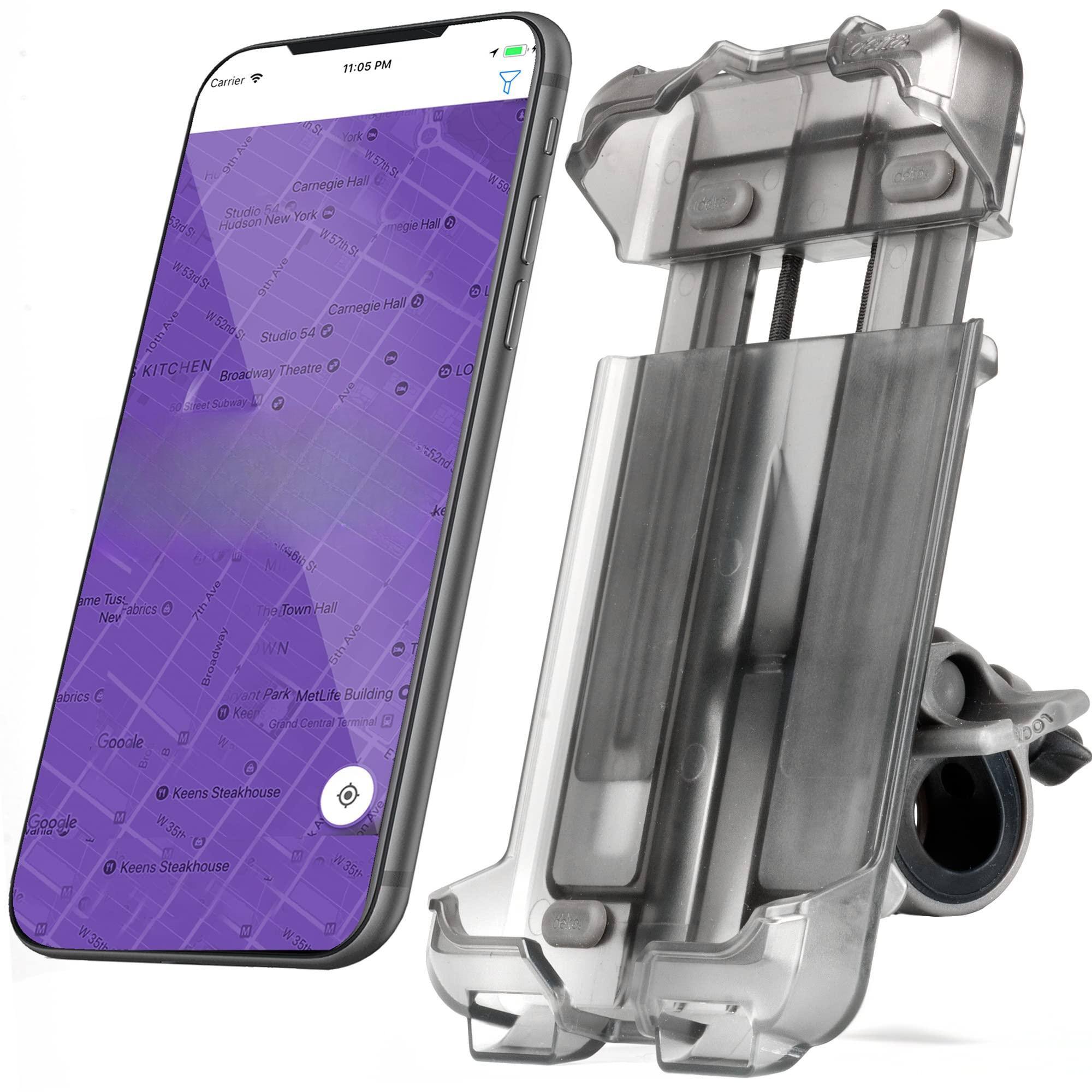 PO3TICJUNKI3 Bicycle Phone Mount By Delta Cycle Lockable Bike Handlebar Adjusts To Any Size Bar ...