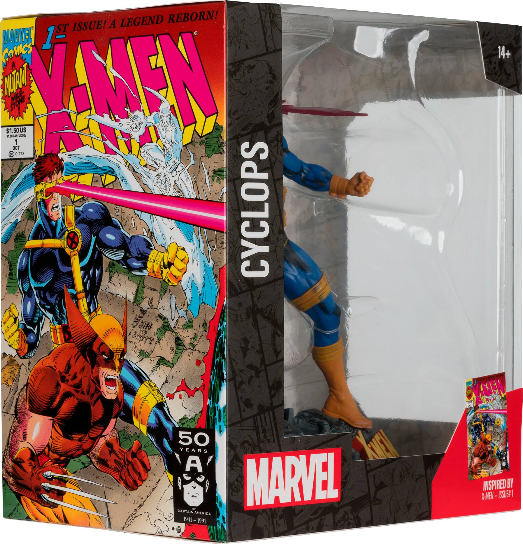McFarlane Toys Marvel 6.9" Cyclops 1:10th Scale Collectible with Scene (X Men #1) 14801 - Best Buy