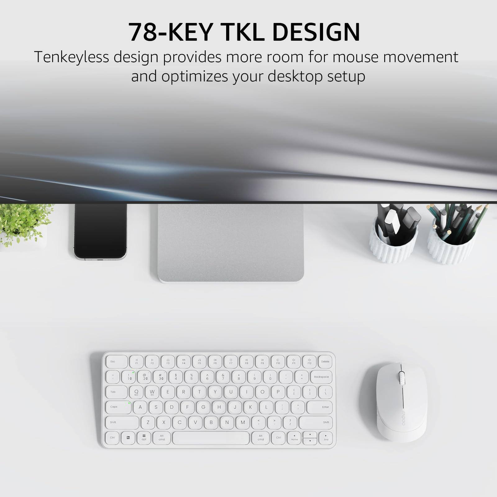 TECH SAFARI Multi device And Mouse Combo bluetooth 5 0 4 0 Wireless ...