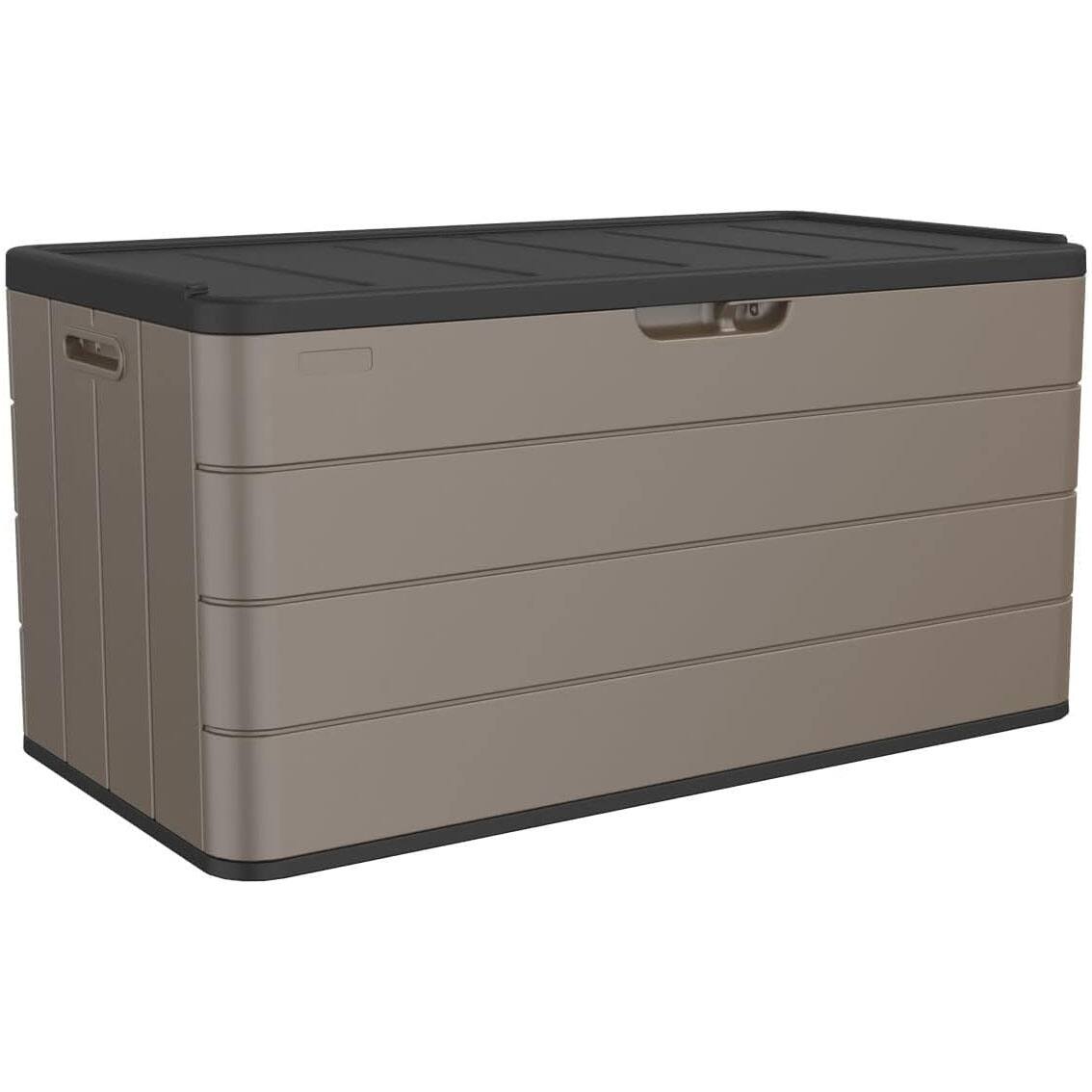 Decksplore - 110 Gallon Deck Box Storage Box, Round Patio Table ...