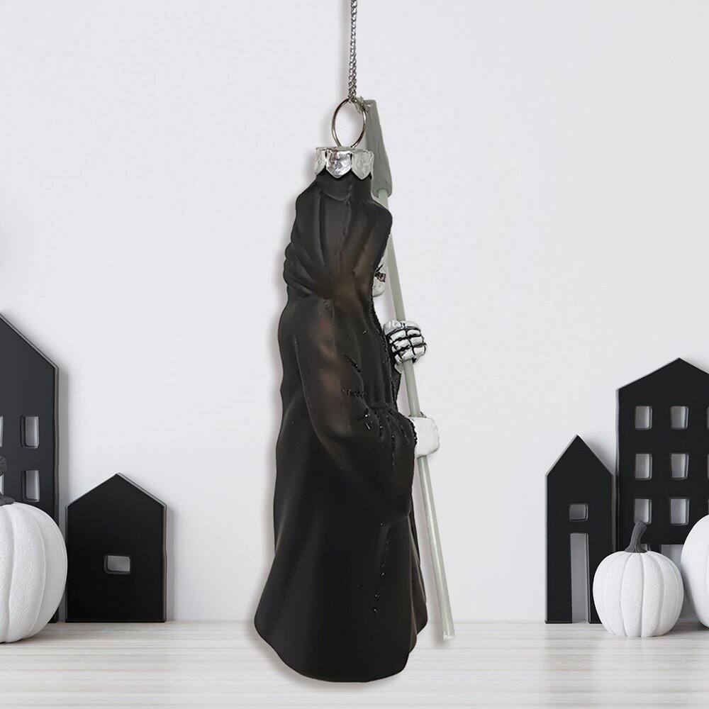 OrnamentallyYou Grim Reaper Horror Glass Ornament Spooky Halloween ...