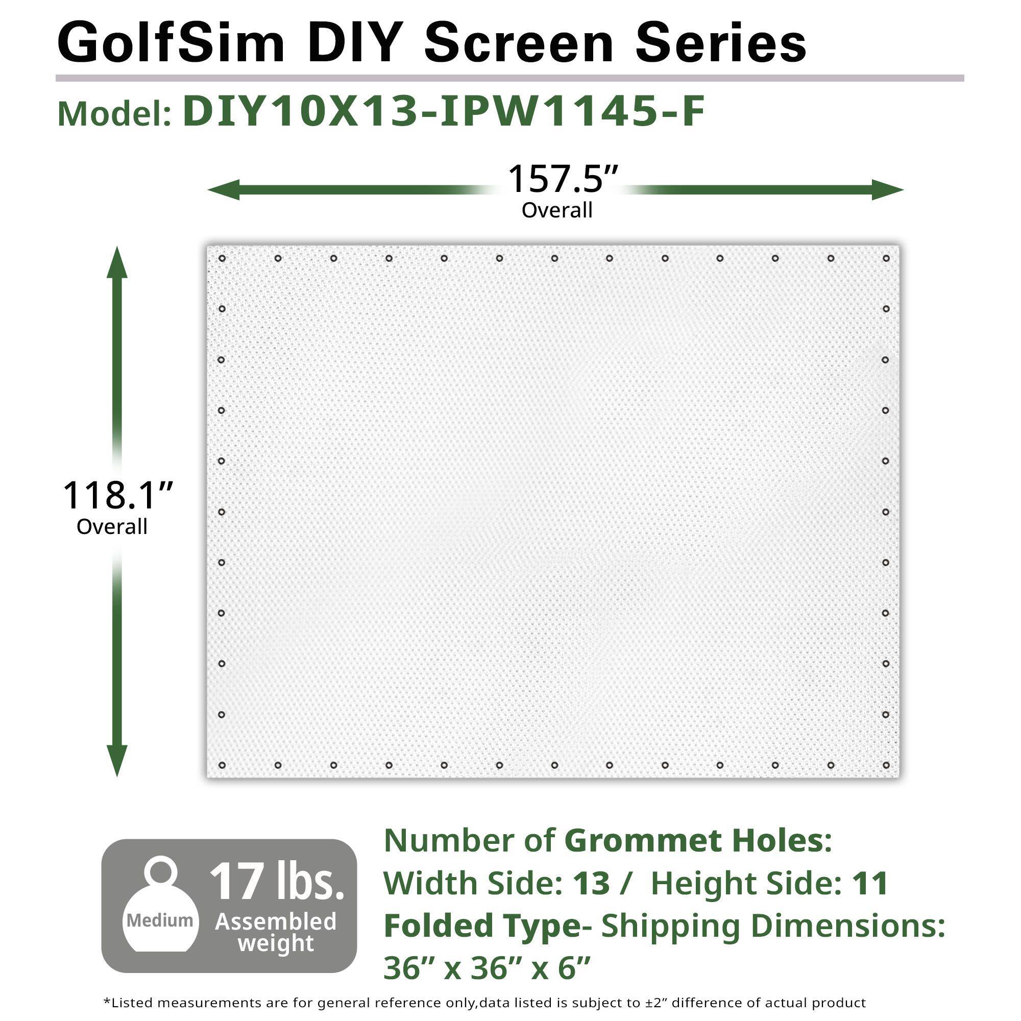 Elite Screens GolfSim DIY, ImpactWhite 1145 Golf Impact Screen Material ...