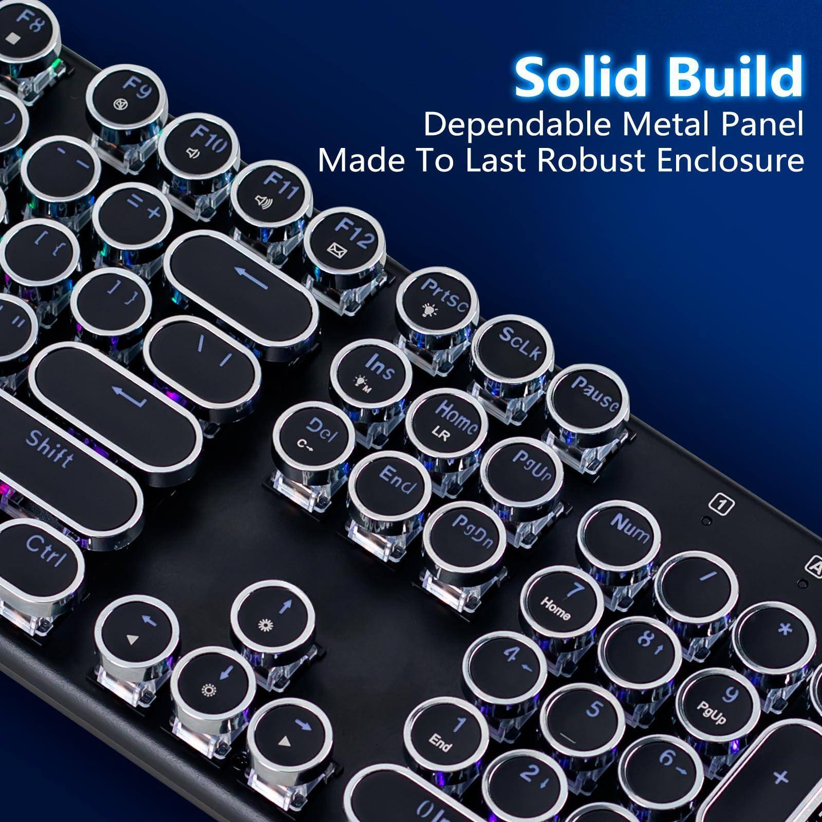 Cedar Assembly Typewriter Wireless Mechanical Gaming Bluetooth2 ...