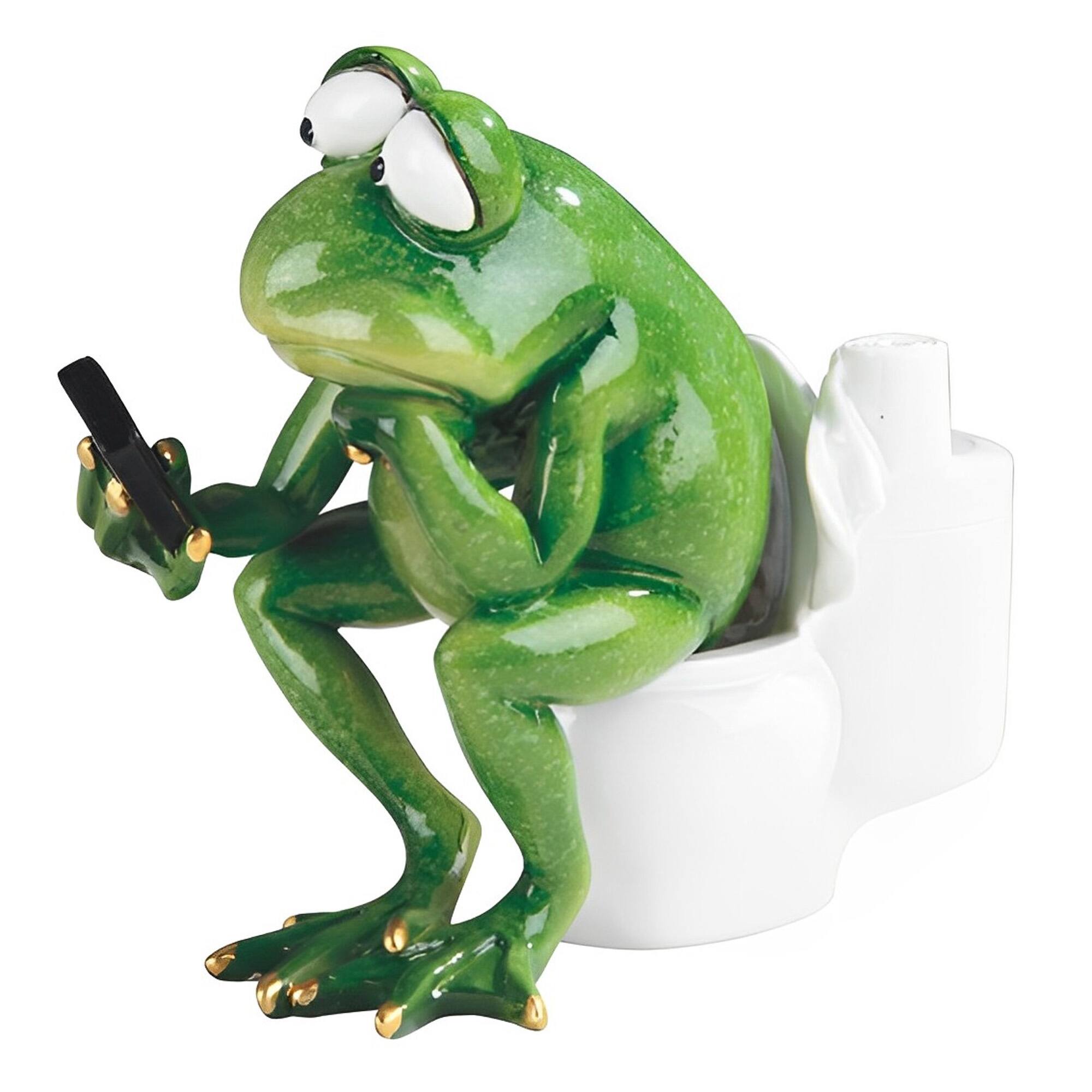 FC Design 5.75"W Frog Sitting on Toilet Funny Animal Figurine Statue ...