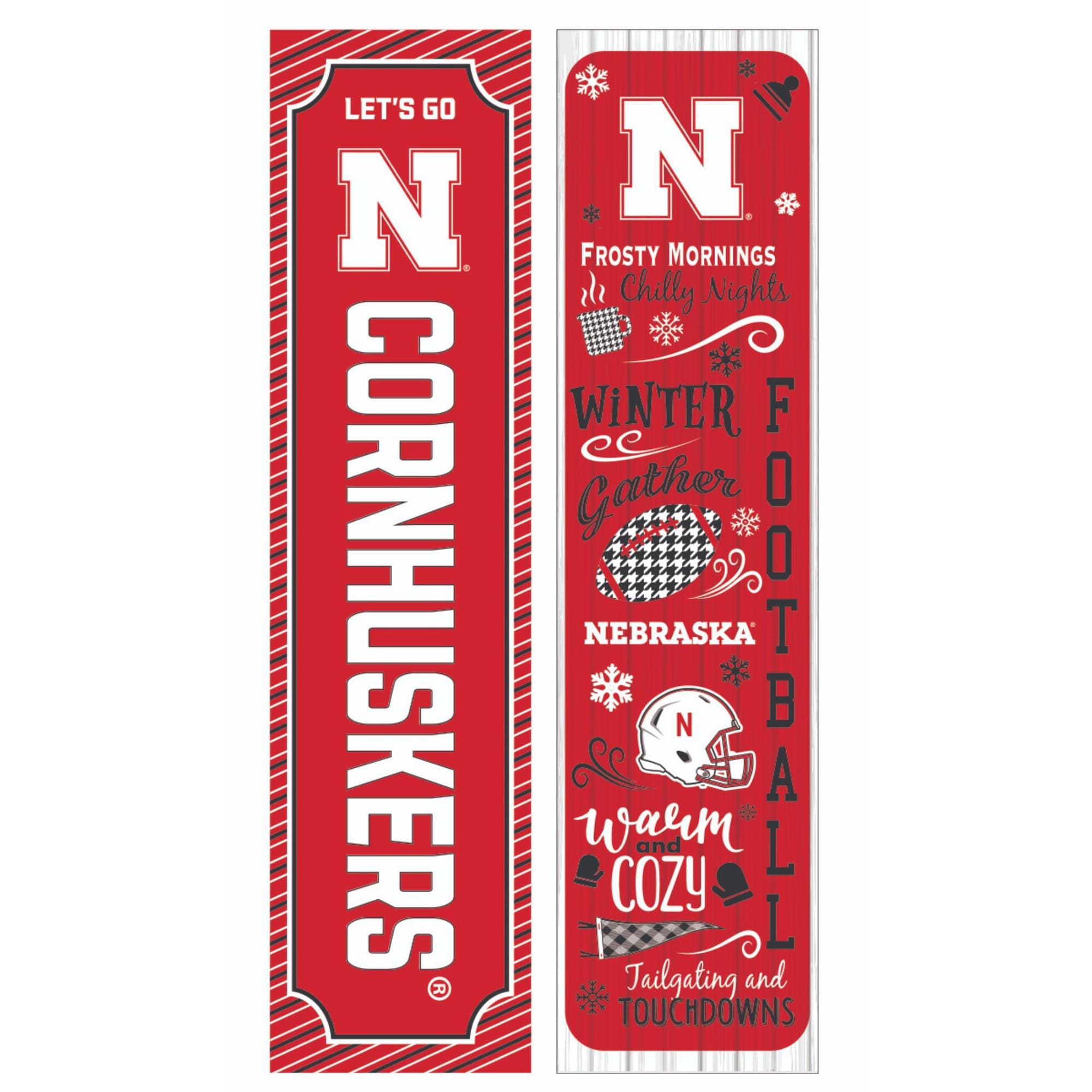 Evergreen Enterprises Nebraska Huskers 47" Double Sided Winter Leaner ...
