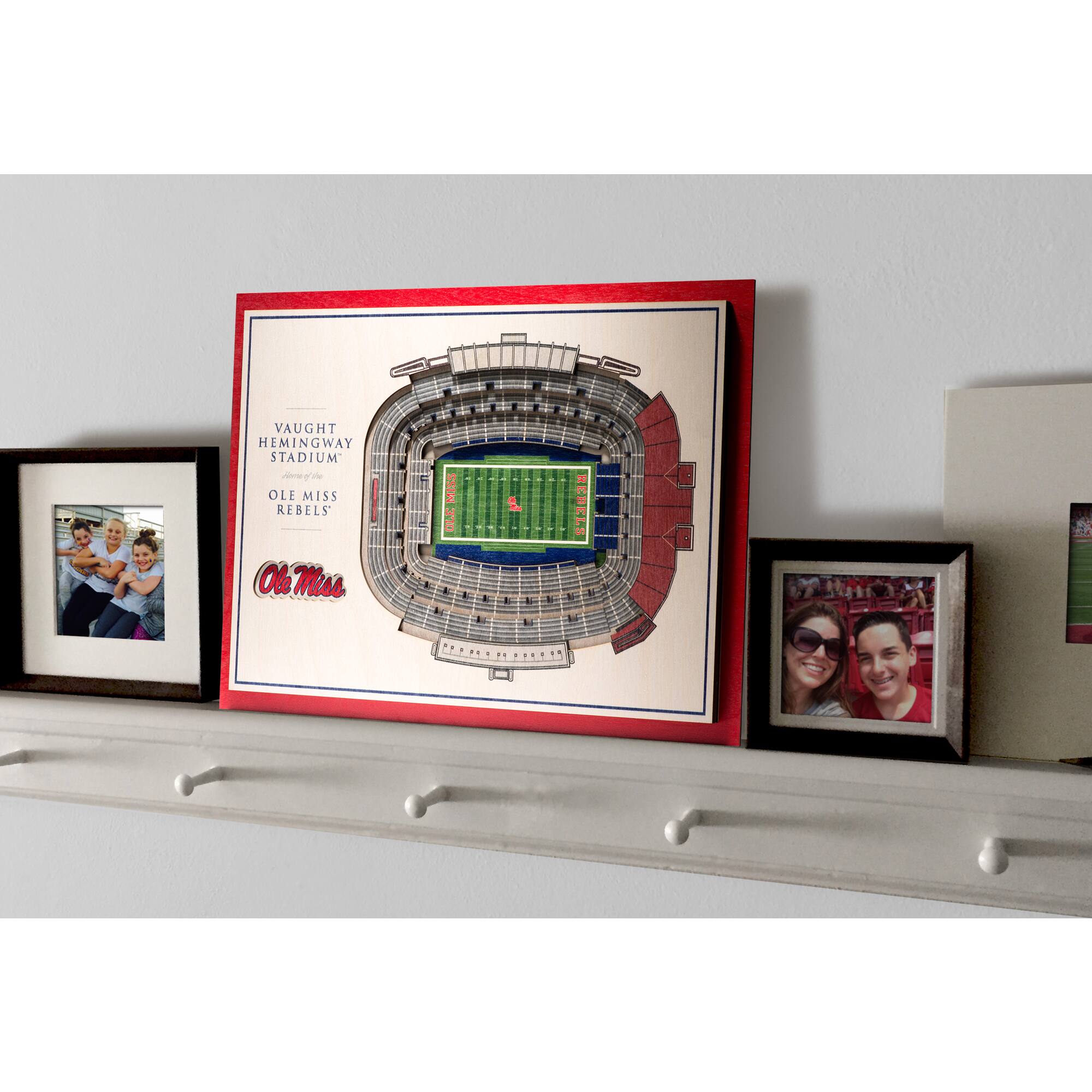 YouTheFan Ole Miss Rebels 17'' x 13'' 5 Layer StadiumViews 3D Wall Art ...