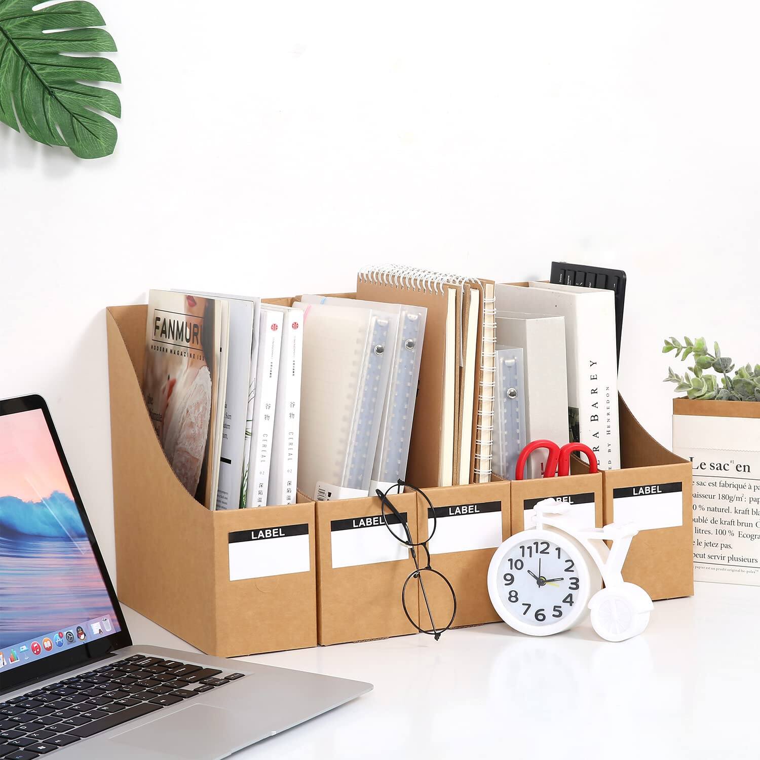 Dazzling Pops Foldable Desk File Holder Organizer Sturdy Cardboard ...