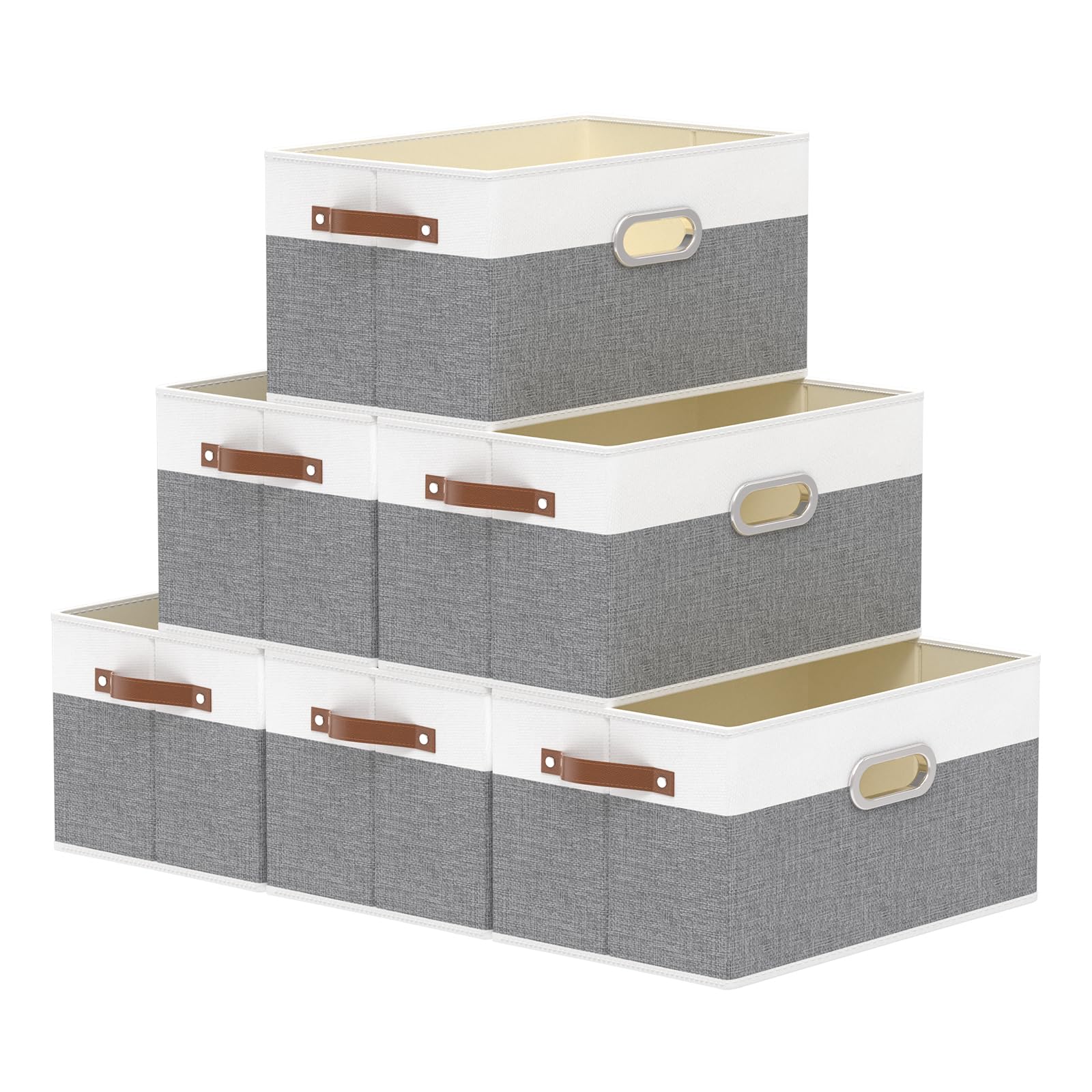Dapper Styles Fabric Storage Baskets Foldable Closet Organizer For ...