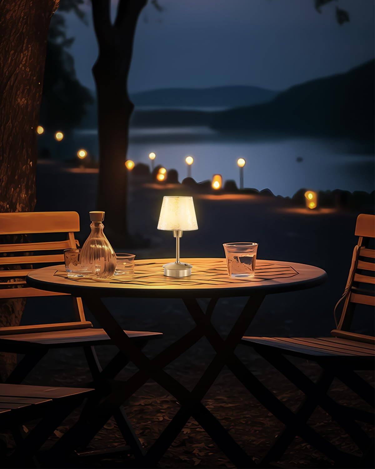 Dazzling Pops UMEXUS Cordless Table Lamp Restaurant Dinner Table ...
