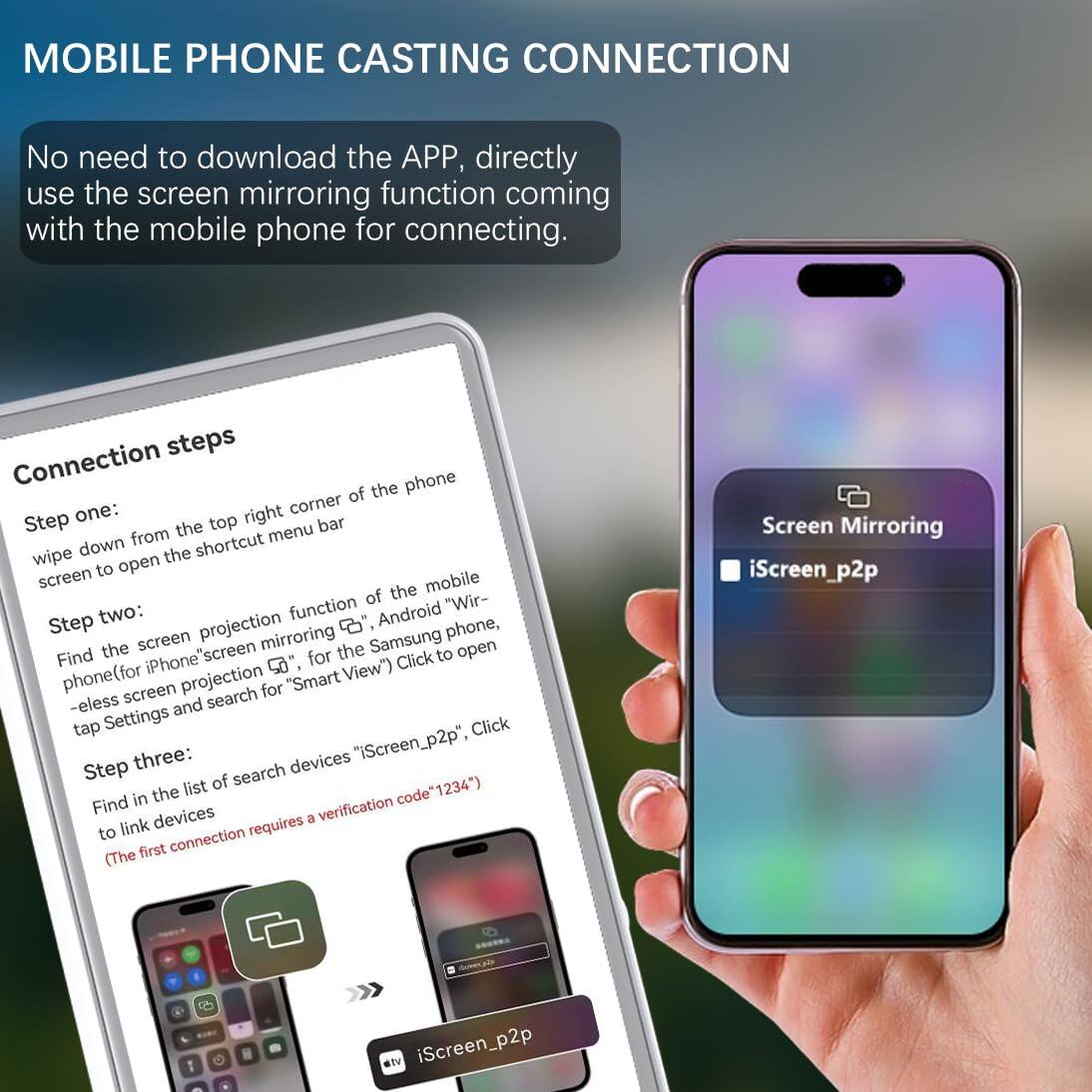 VEGA AUTOMOTIVE Vlog Selfie Monitor Screen For Phone Rear Camera Live ...