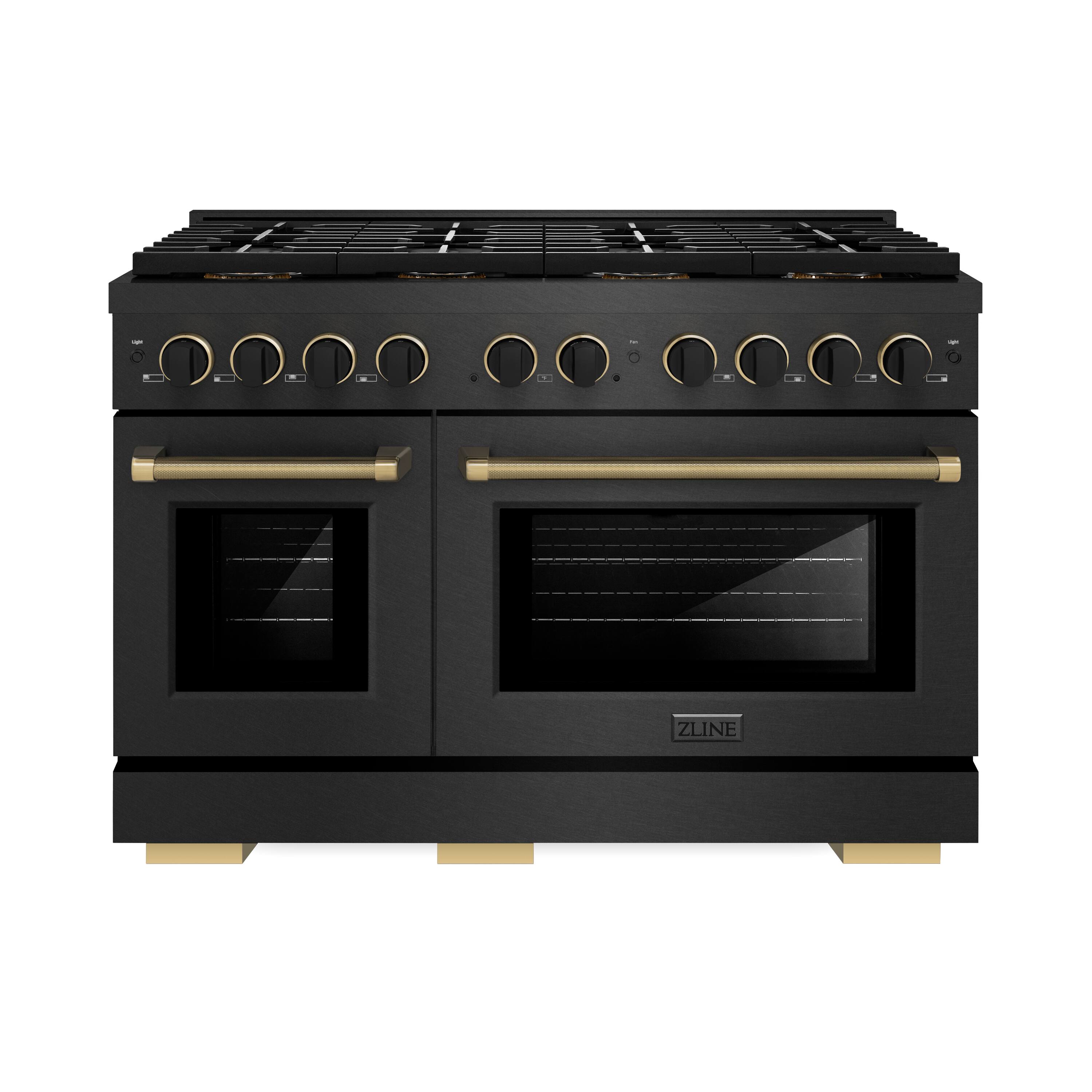 ZLINE Designer 48 in. 6.7 cu. ft. Double Oven Freestanding DuoPro Gas ...